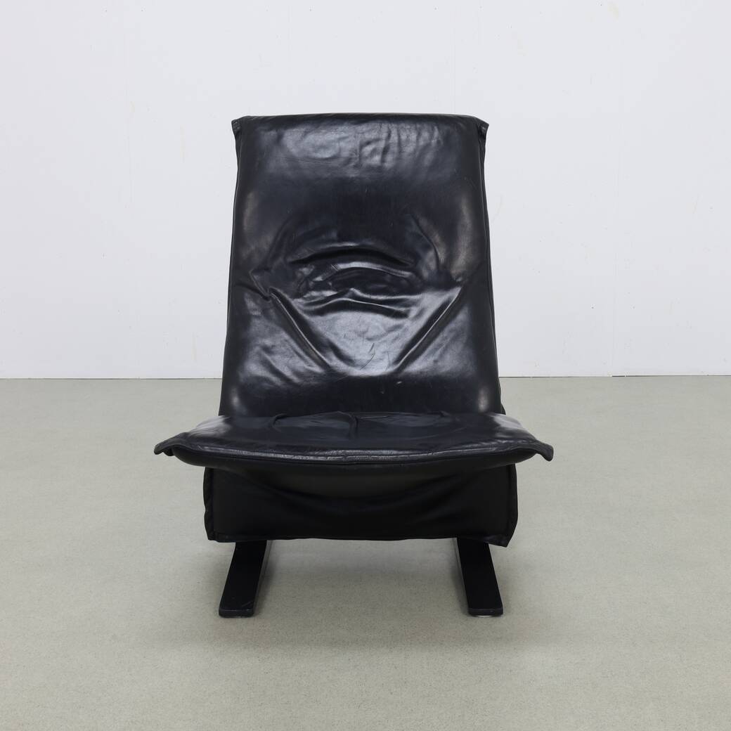 Fauteuil Lounge Vintage en Cuir "Concorde" par Pierre Paulin pour Artifort, années 1980 | Selency