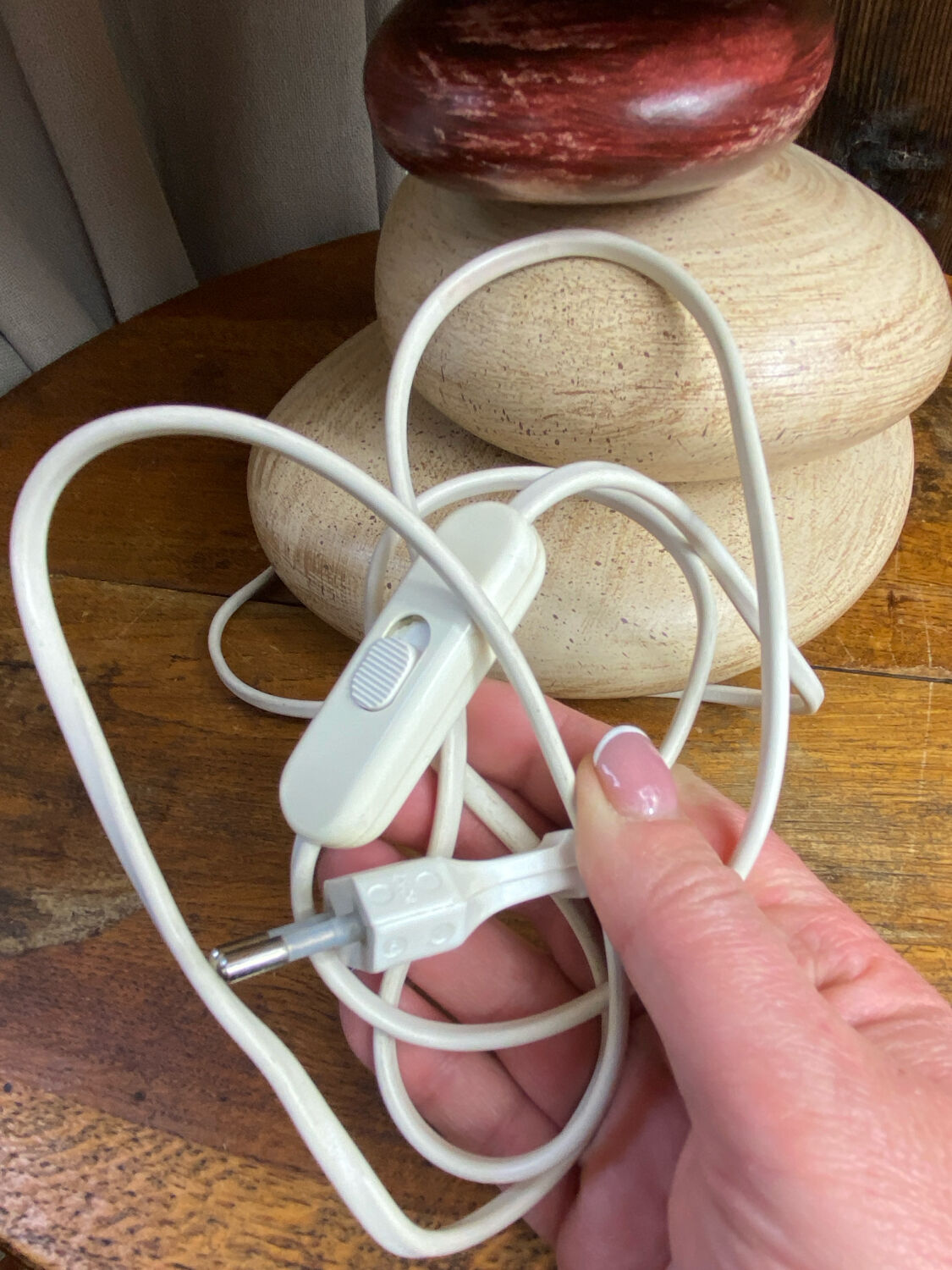 Lampe de table galets, abat-jour inclinable, François Chatain | Selency