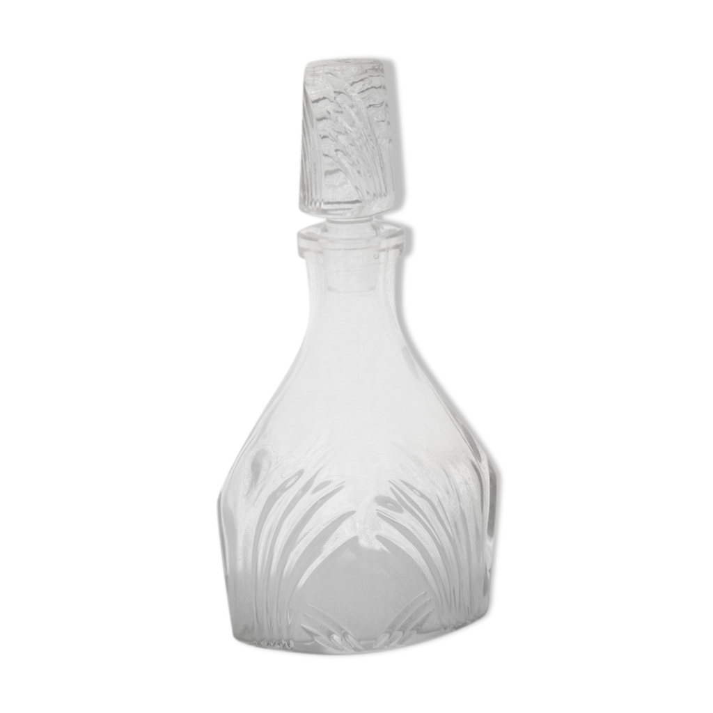 Flacon fiole de parfum en verre ciselé ancien vintage | Selency