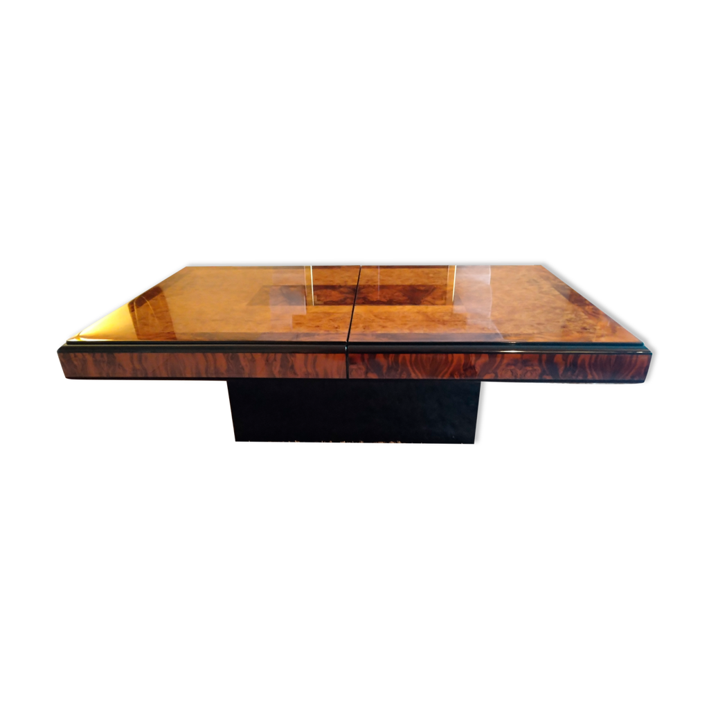 Table basse bar en loupe d'orme | Selency