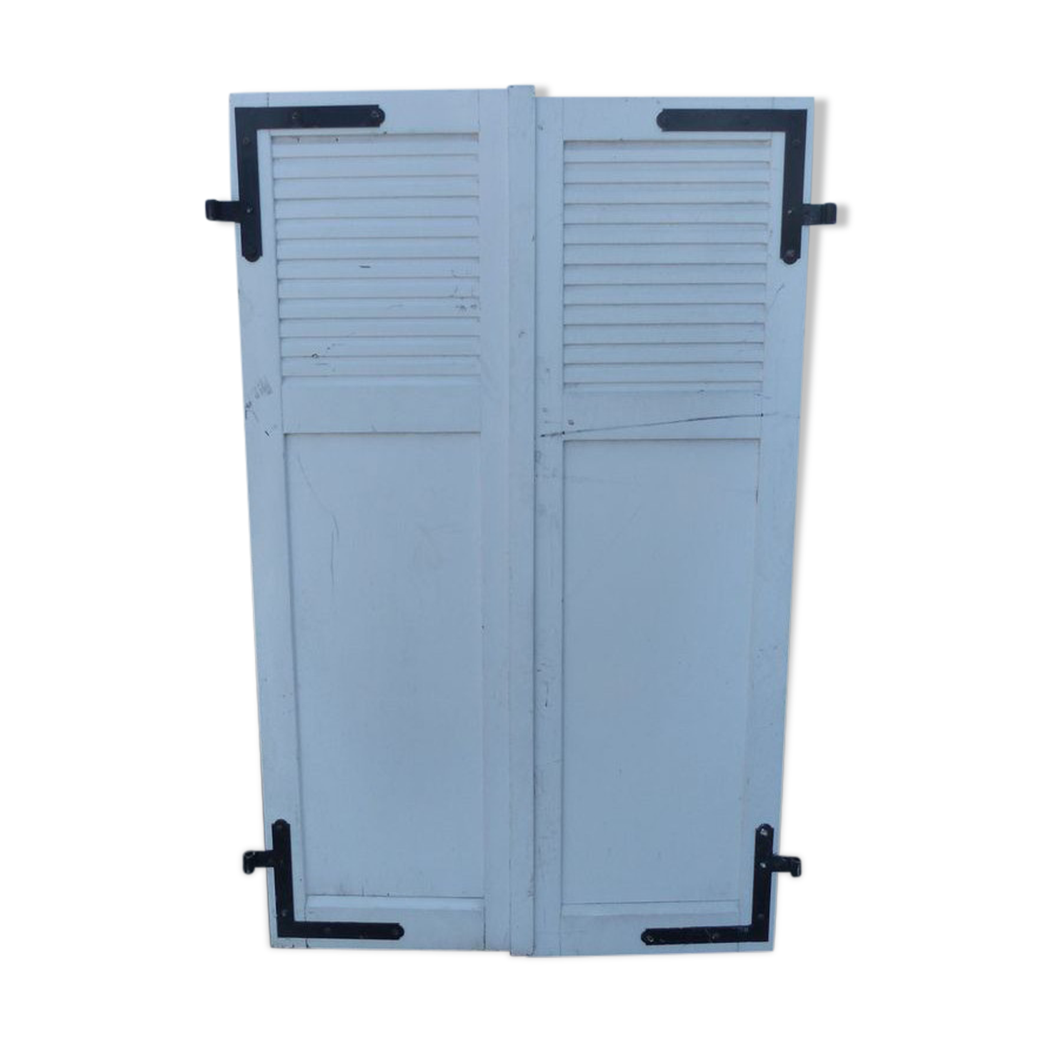 Volets en bois 2 battants dim L 98 x H 158 cm | Selency