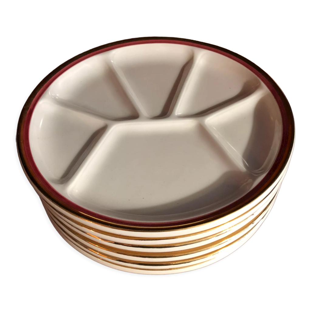 Six assiettes à entremets Gien pour Maxim’s | Selency