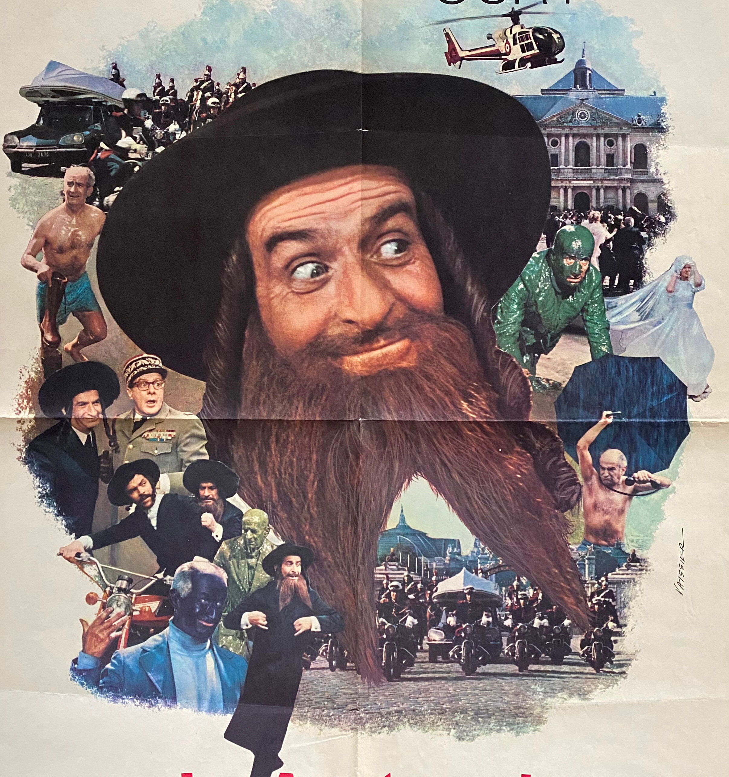 Original cinema poster "The Adventures of Rabbi Jacob" Louis de Funes ...