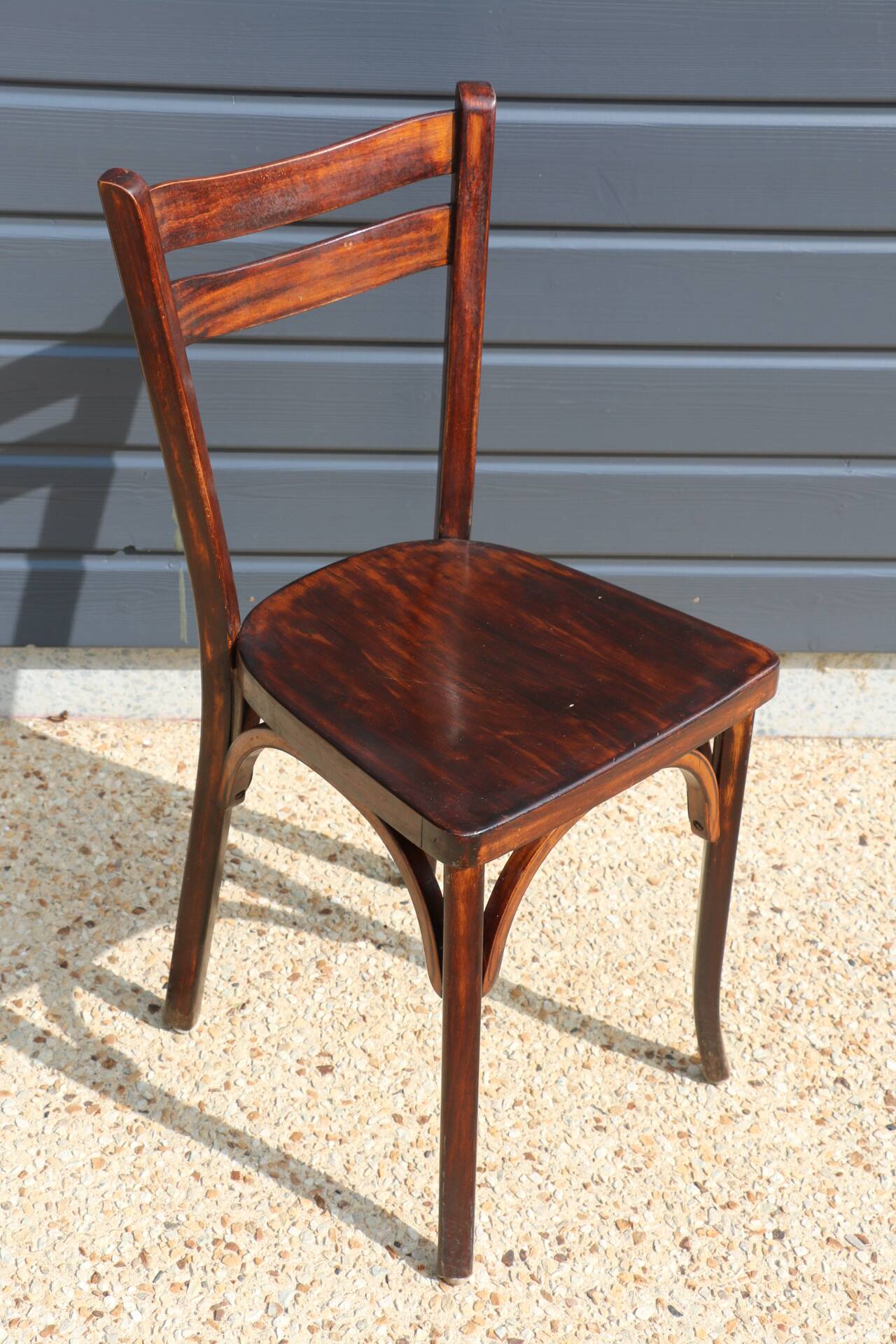 Lot de 6 chaises Baumann n°19 en hêtre foncé | Selency