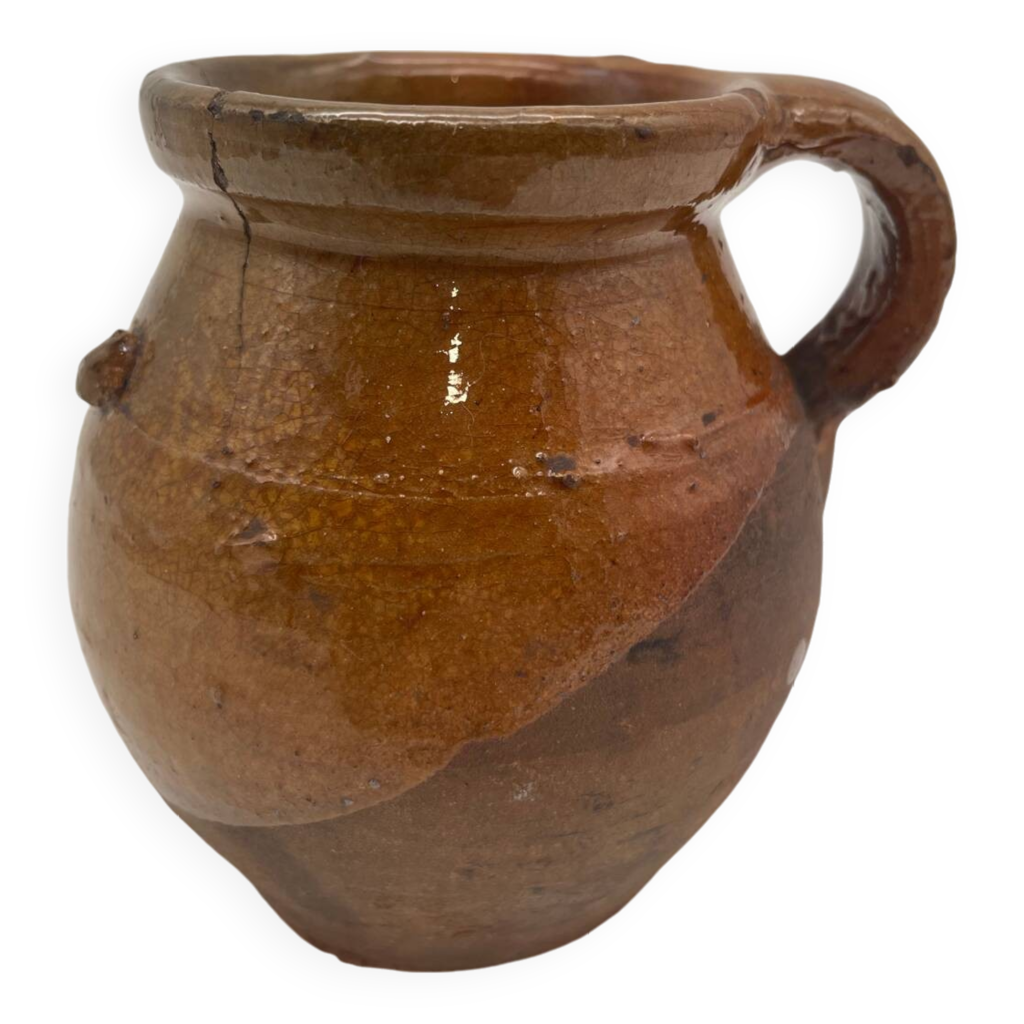 Pichet / cruche en terre cuite vernissée XXème | Selency