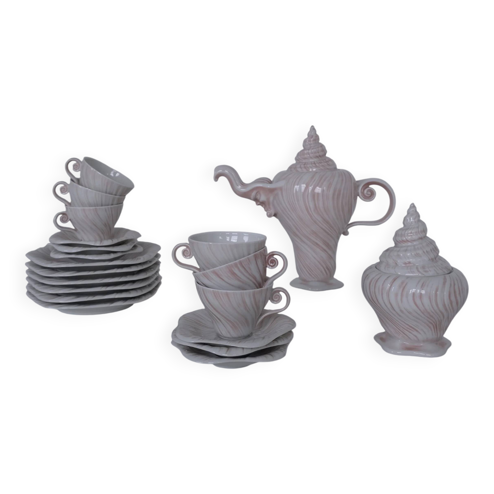Service à café en porcelaine « Rose Triton » par Arje Griegst pour ...