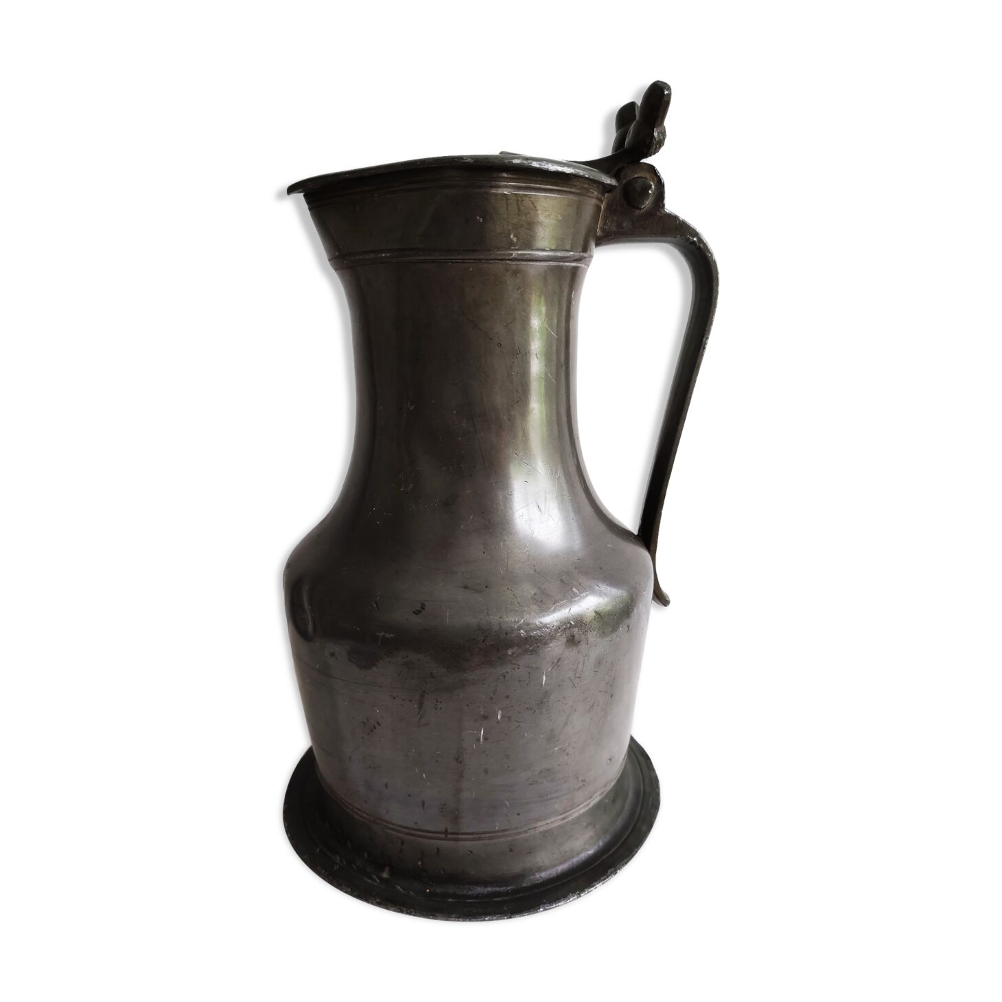 Carafe ancienne en étain véritable | Selency