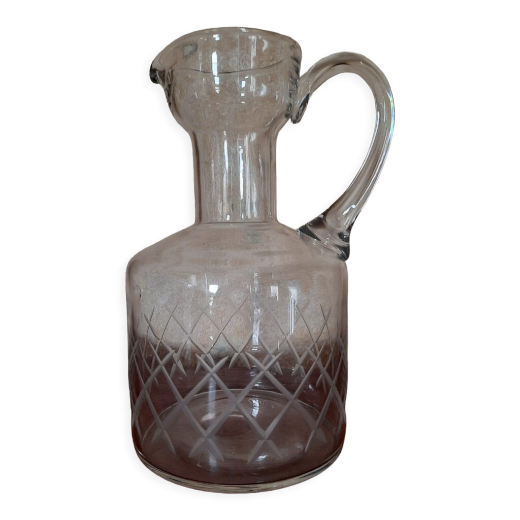 Pichet ancien verre taillé | Selency