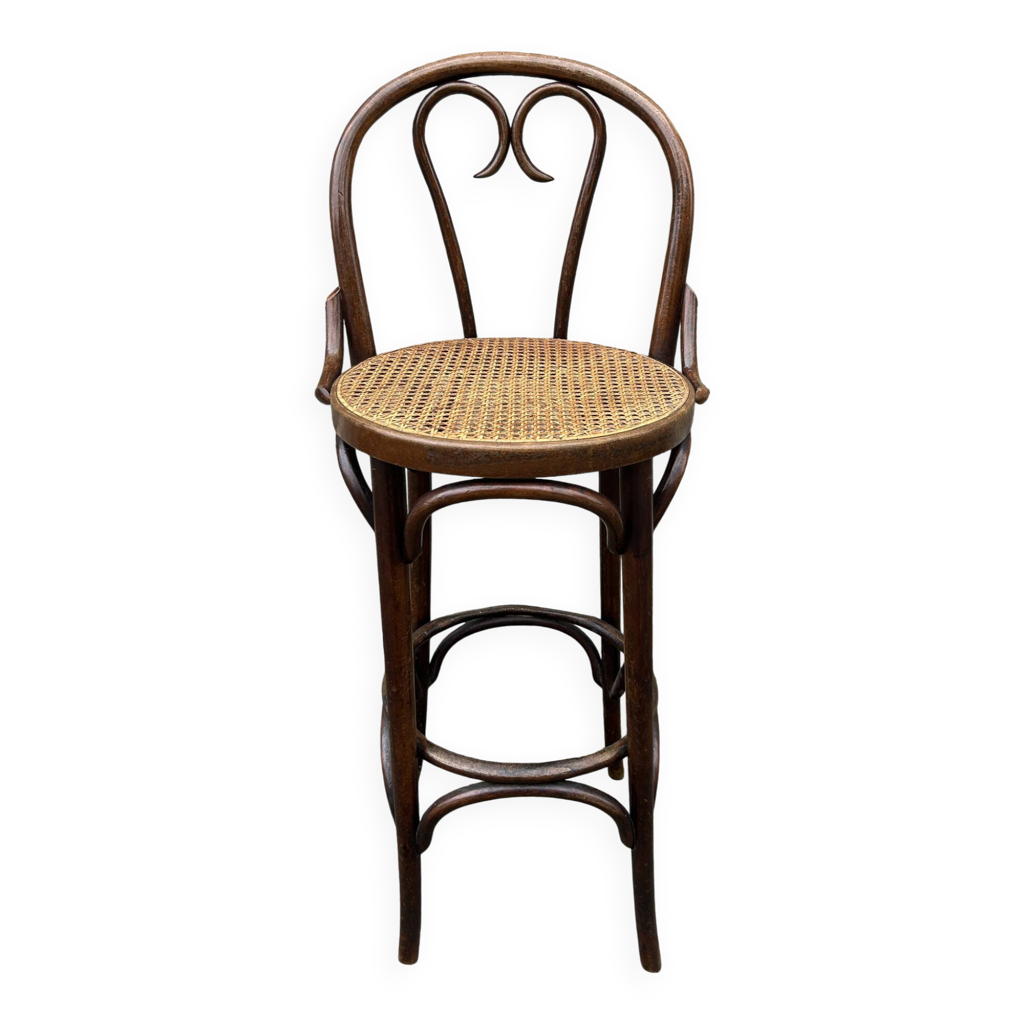 Chaise ou tabouret de bar, bois courbé, made in Romania | Selency