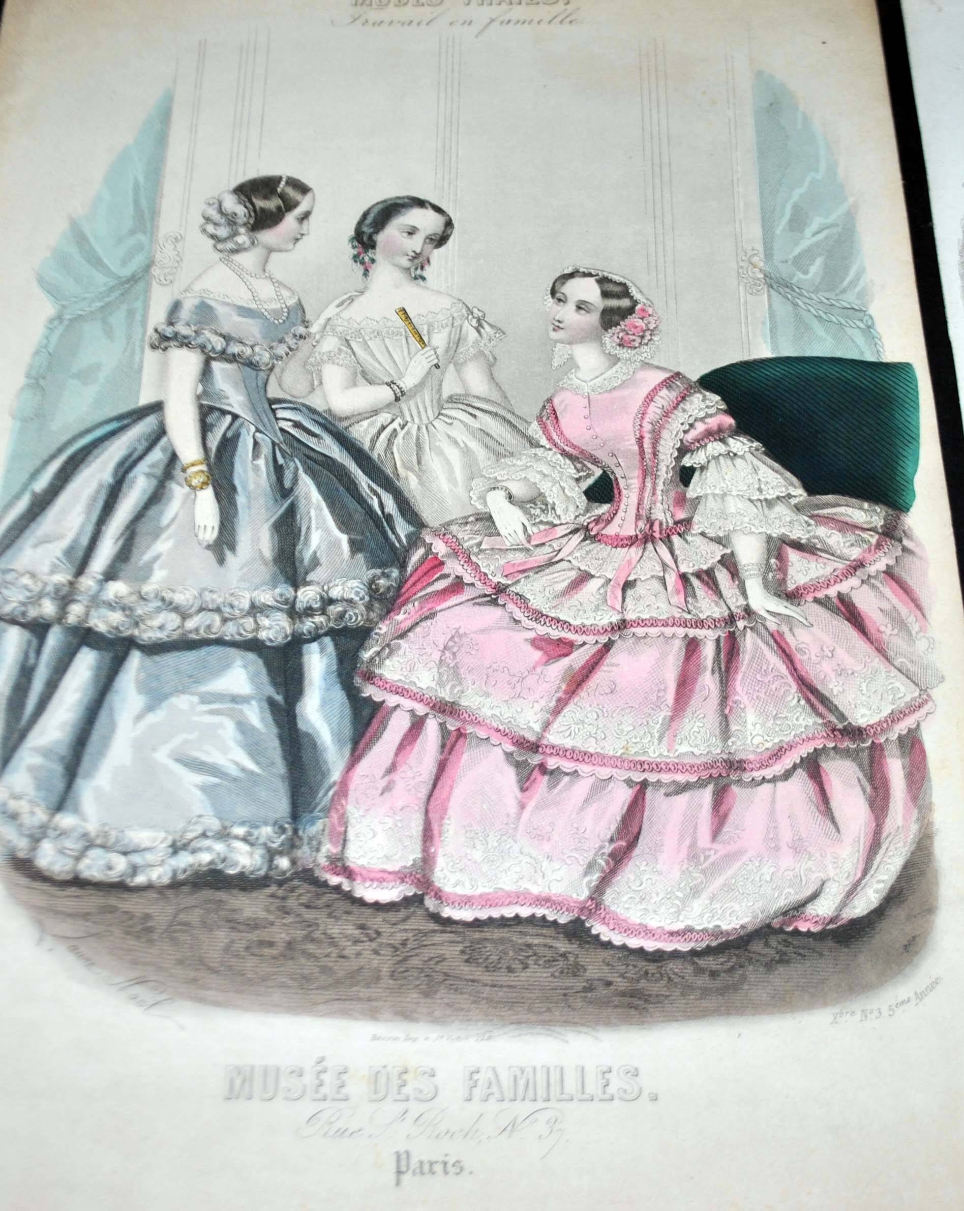 Lot de gravures de mode anciennes 1892 Belle époque - Modes vraies ...
