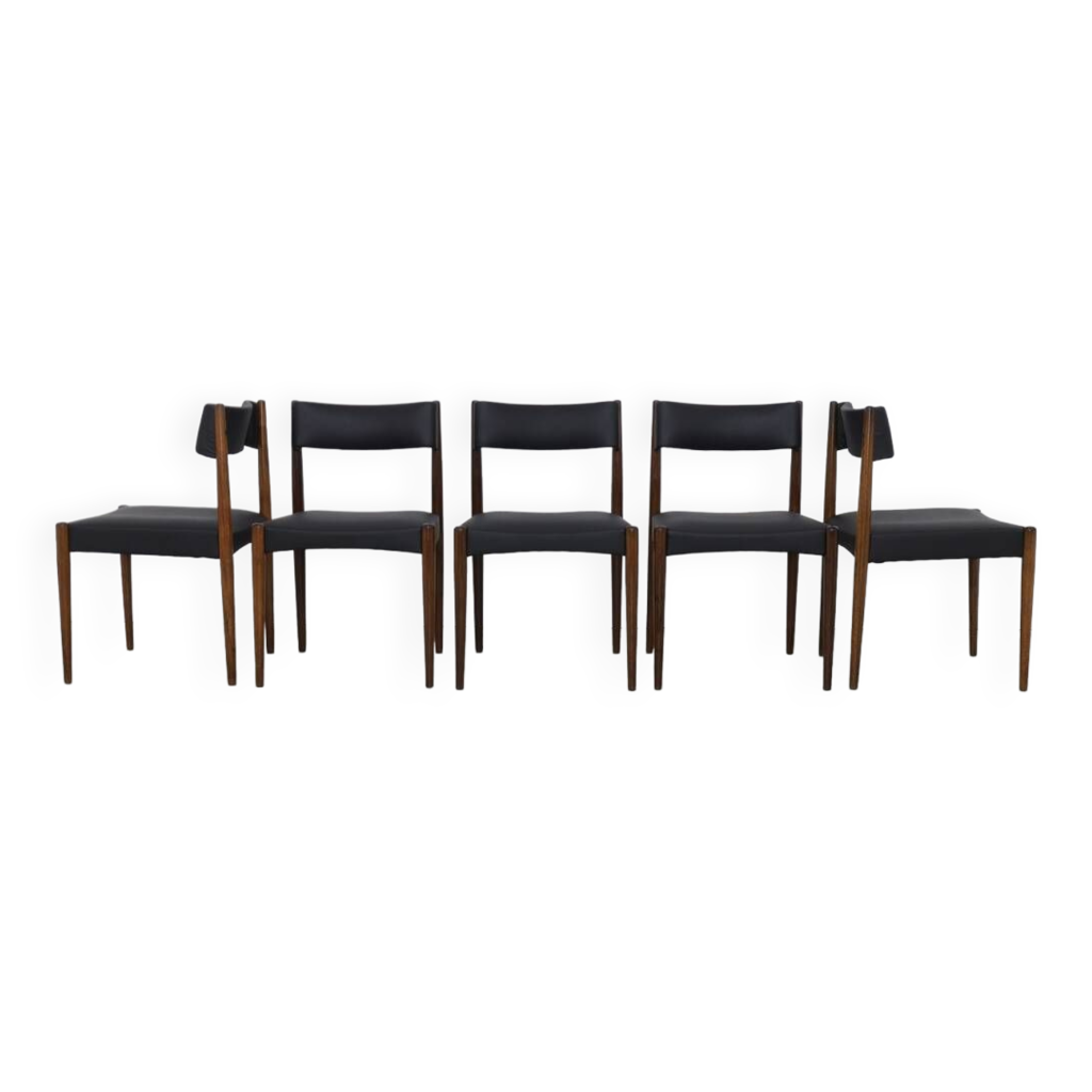 5x chaises de salle à manger en palissandre par aksel bender madsen ...