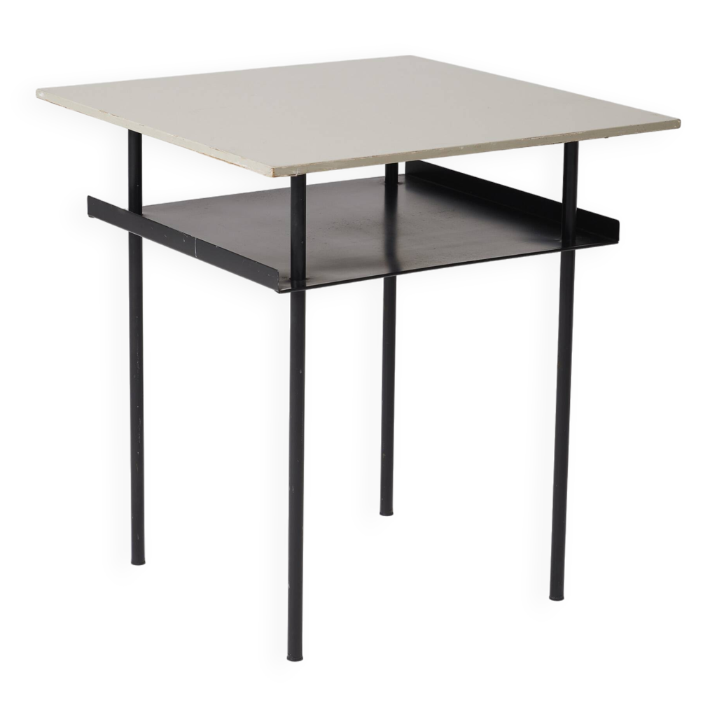 Table d'appoint noire et blanche Wim Rietveld | Selency
