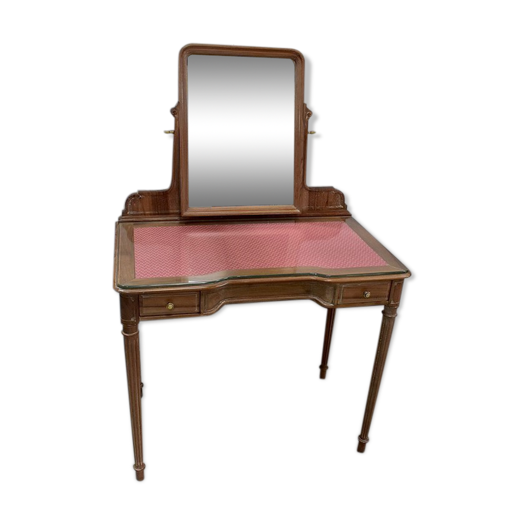 Coiffeuse en noyer massif, style Louis XVI 1900/1920 | Selency