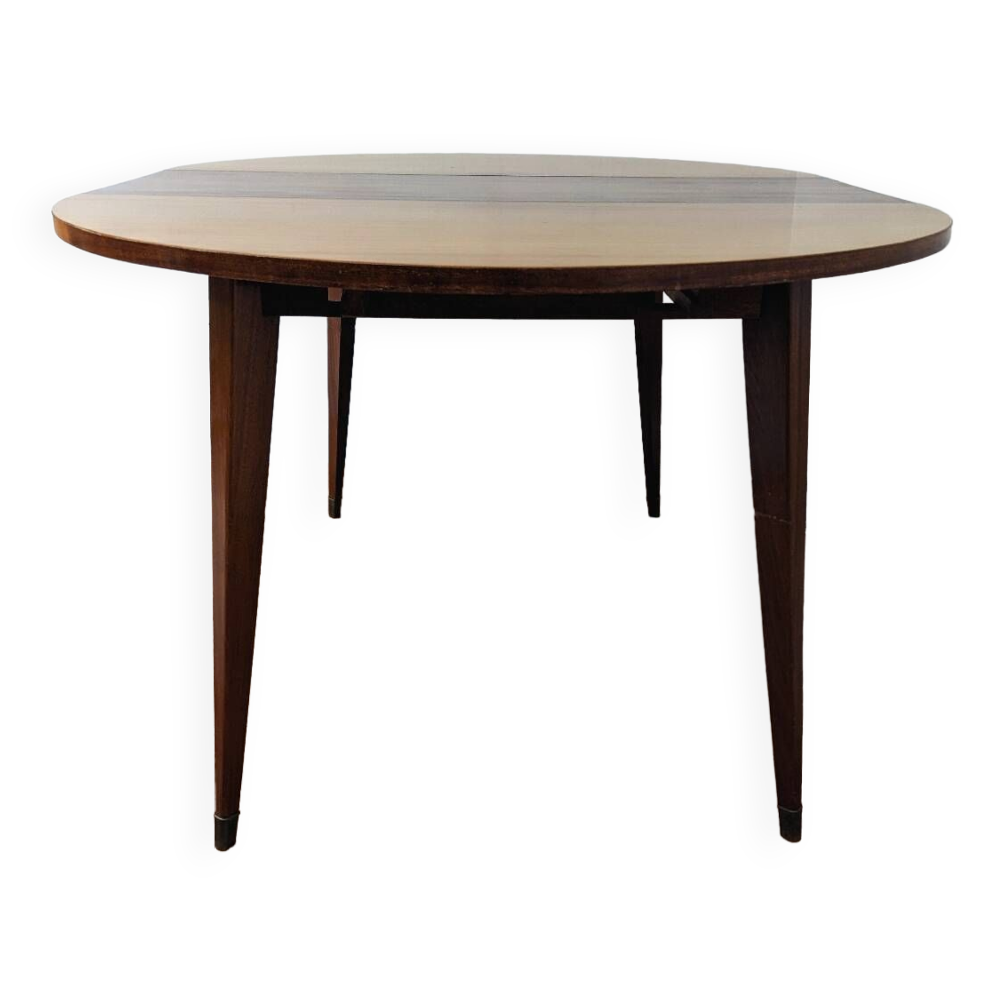 Table a manger modulable vintage en bois ronde ou ovale | Selency