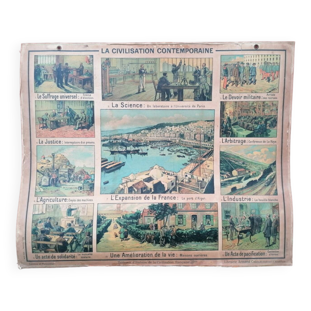 Ancienne carte scolaire Historique La Révolution-La civilisation ...