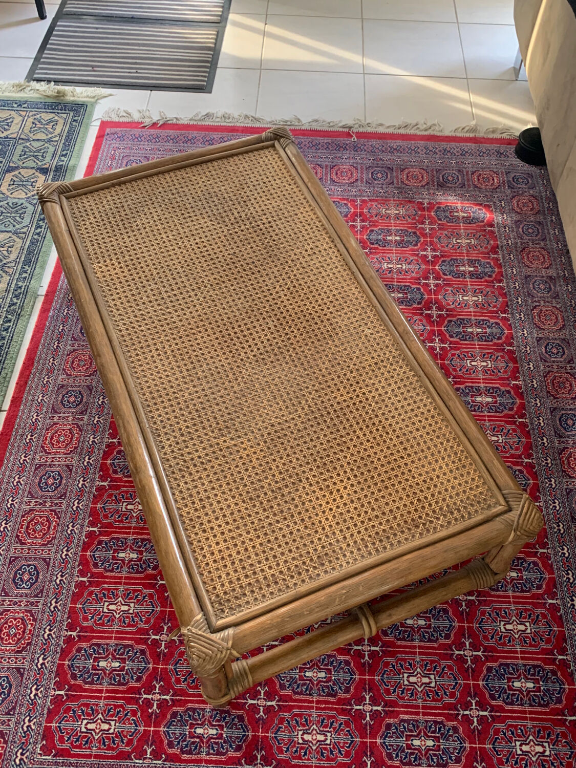 Table basse rotin et bambou | Selency