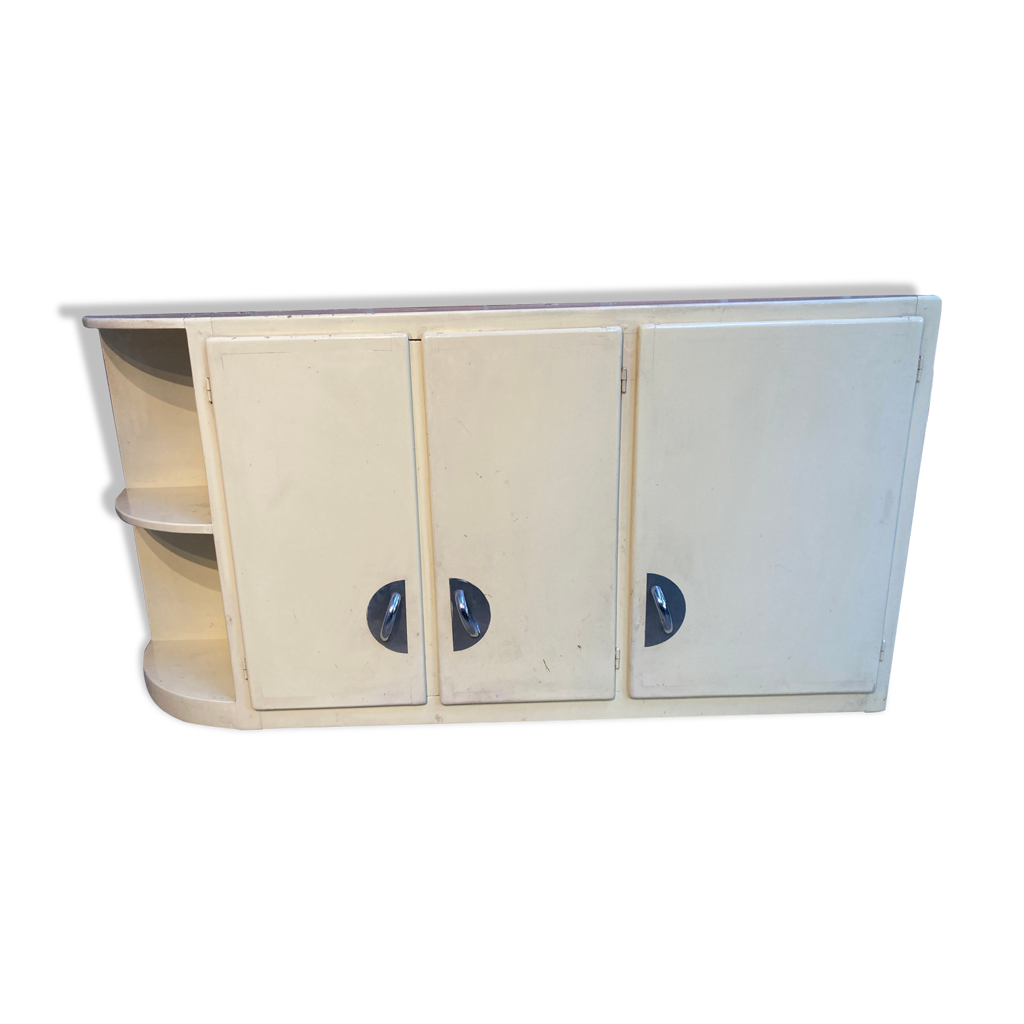 Meuble vintage placard 3 portes dans le style des meubles mado | Selency