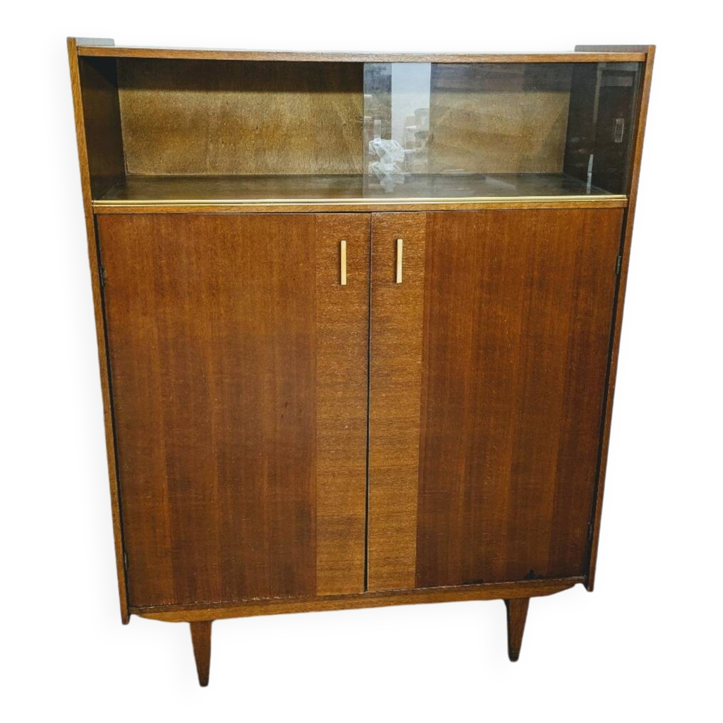 Buffet vitrine vintage en bois | Selency