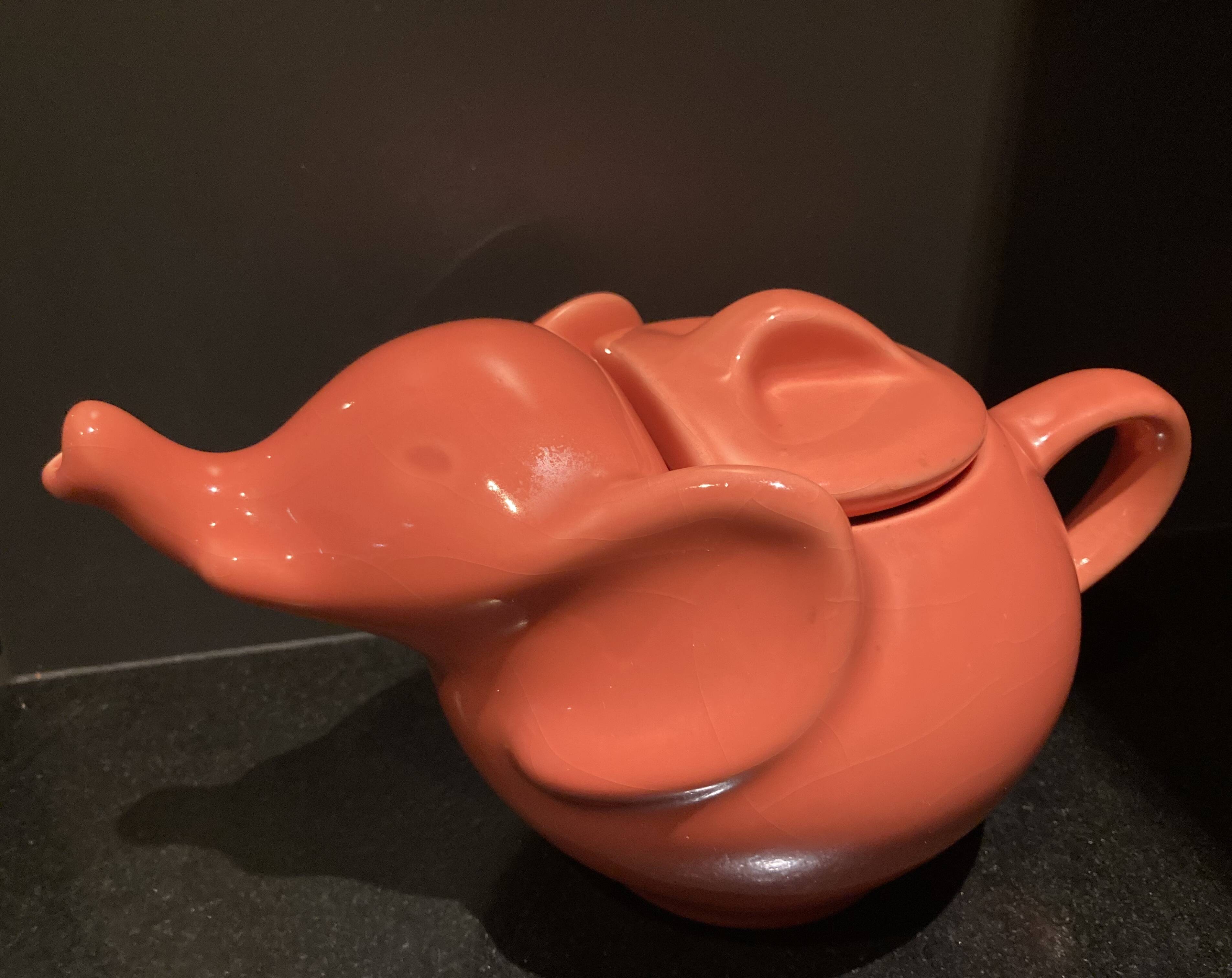 Théière éléphant lipton corail/orange vintage | Selency