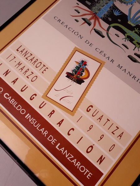 Affiche poster - Cesar Manrique - Lanzarote - 1990 - inauguration | Selency