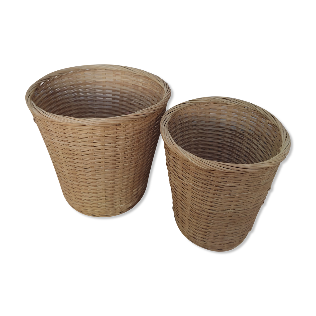 Duo de cache pots en osier | Selency