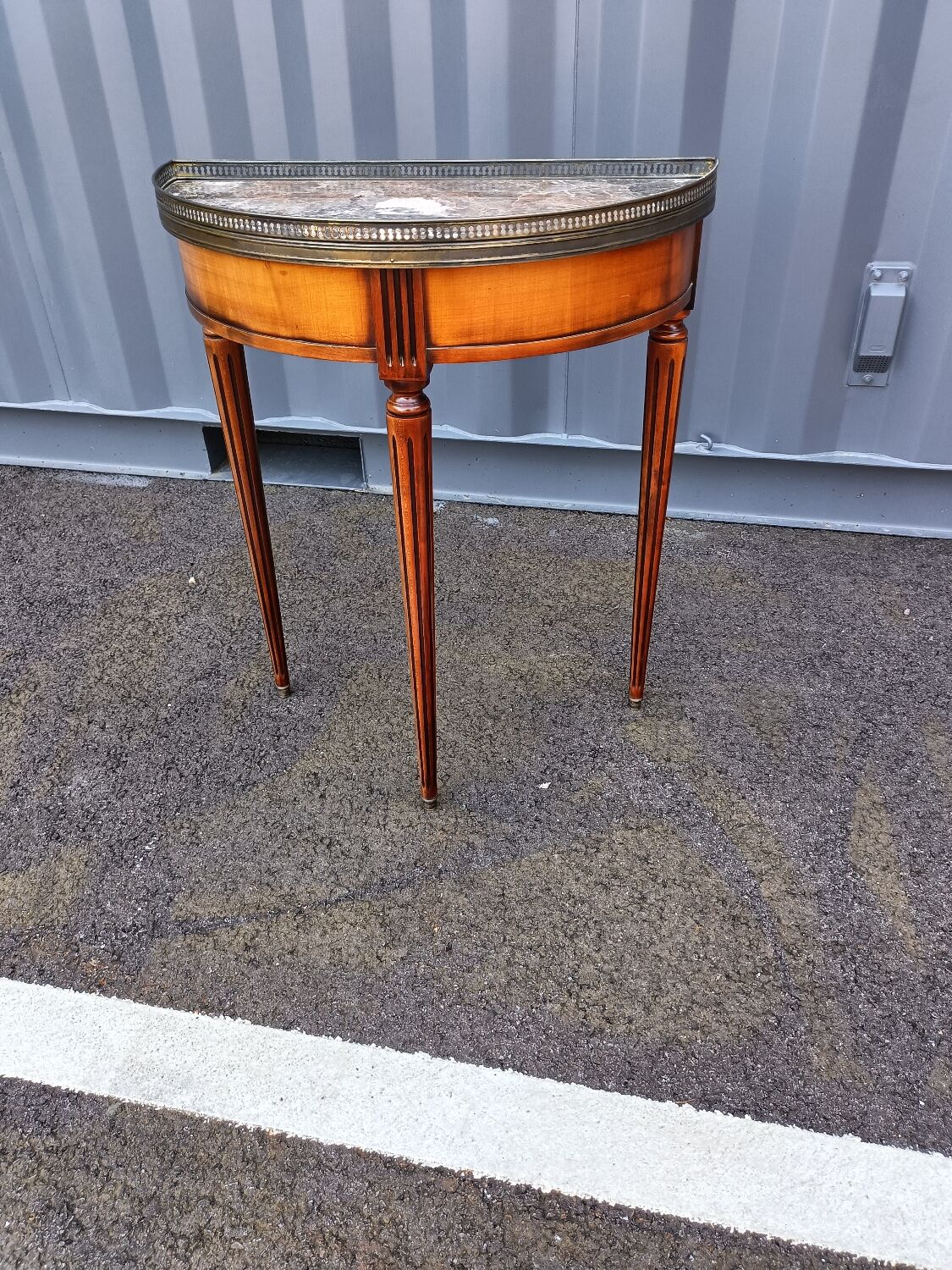 Console ancienne plateau marbre style Louis XVl | Selency