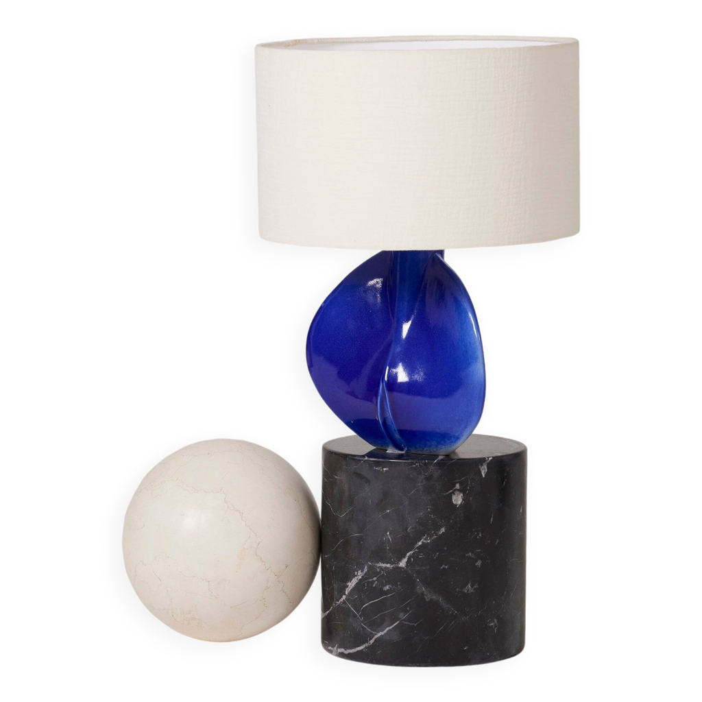 Lampe bleu en céramique Tim Orr | Selency