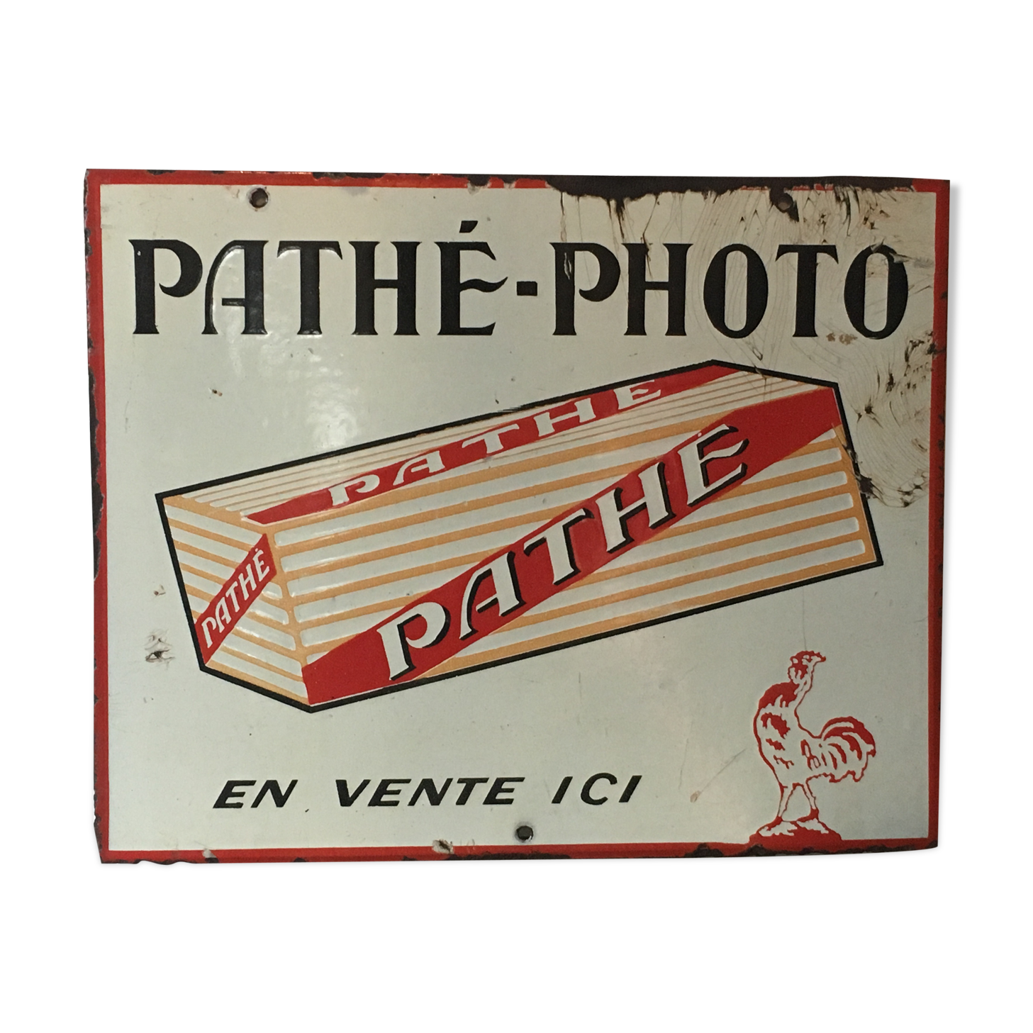 Plaque emaillée "pathe photo" | Selency
