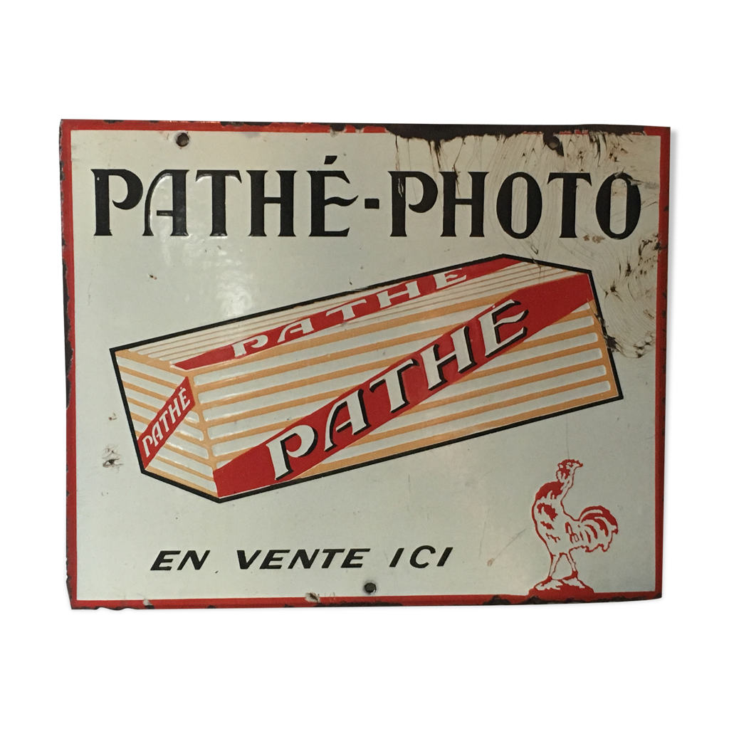 Plaque emaillée "pathe photo" | Selency