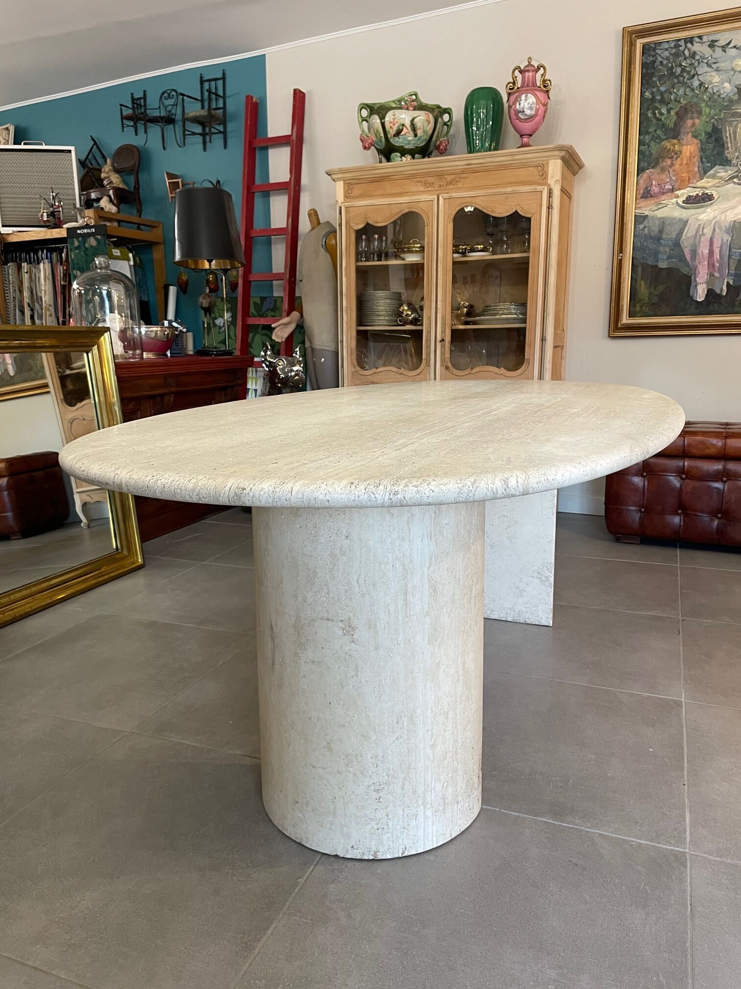 Table ovale en travertin | Selency