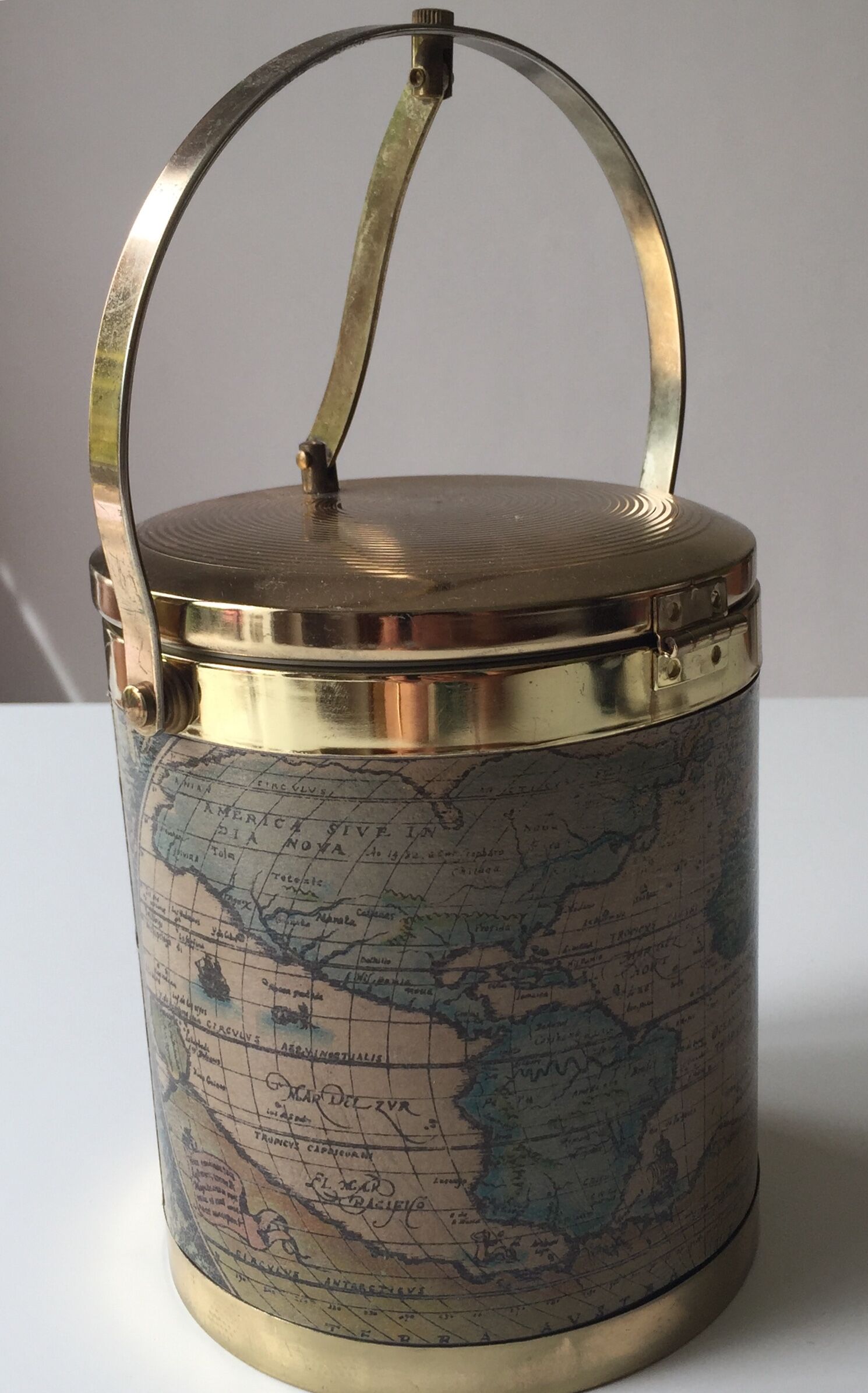 Seau à glace, carte du monde années 70 | Selency