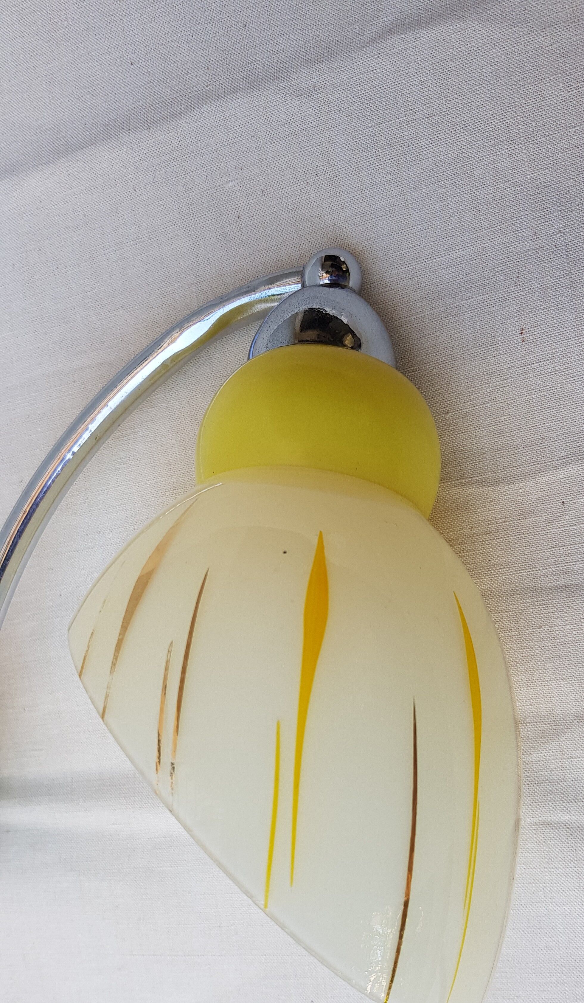 Applique inox et opaline colorée | Selency