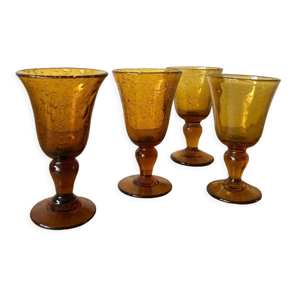 Verrerie Biot – Set of 4 stemmed glasses | Selency