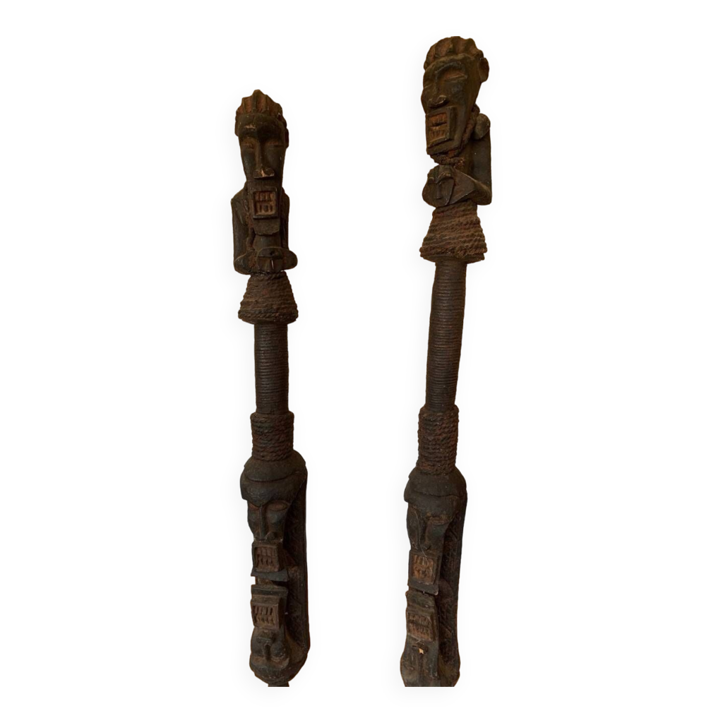 Deux bâtons de commandement africains | Selency