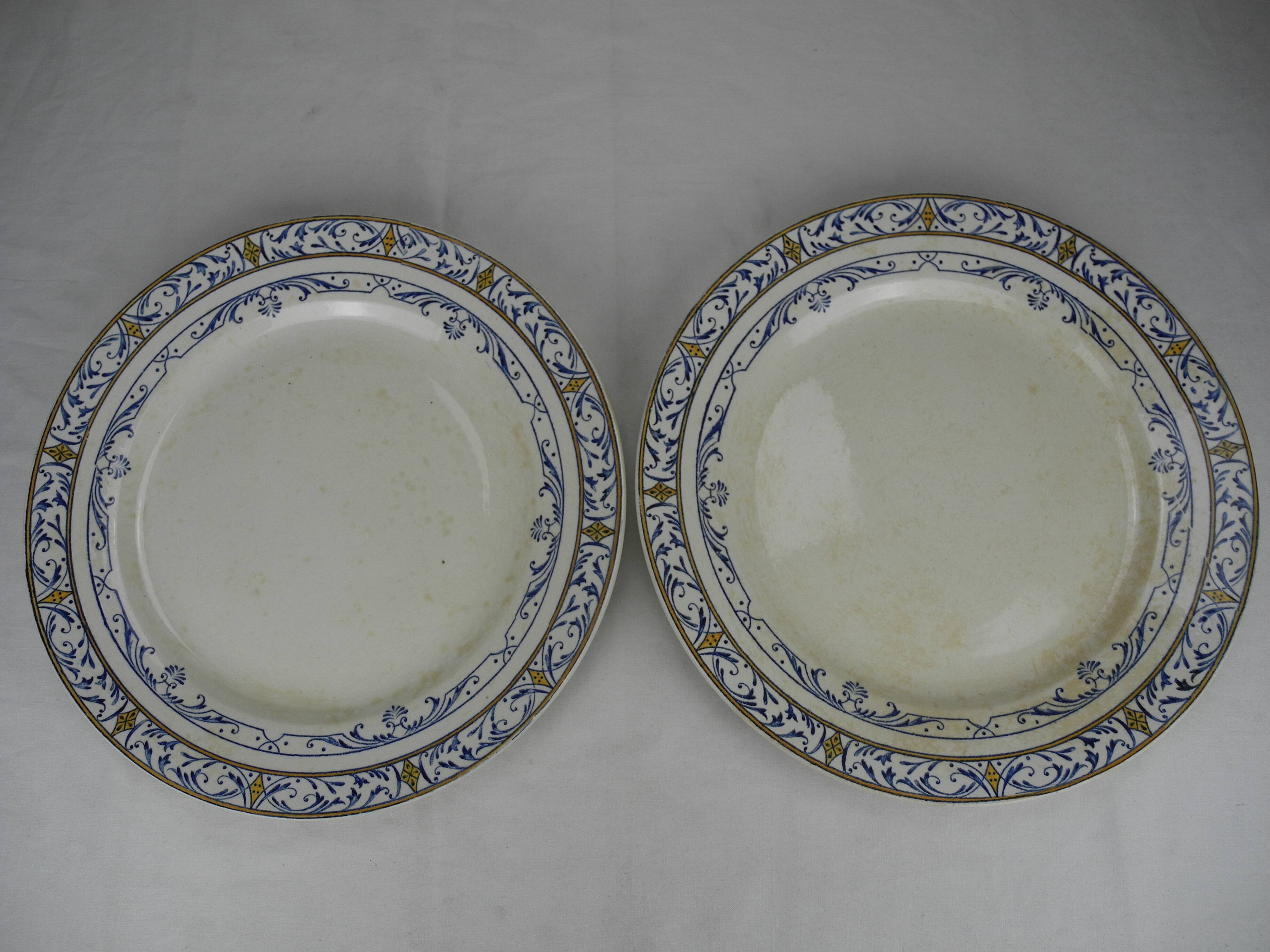 lot 6 assiettes Creil & Montereau Colbert antique french plates | Selency