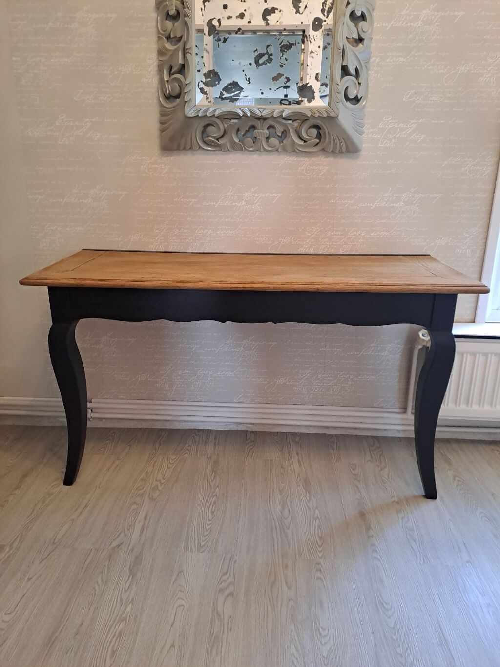 Console en chêne massif noire et bois | Selency