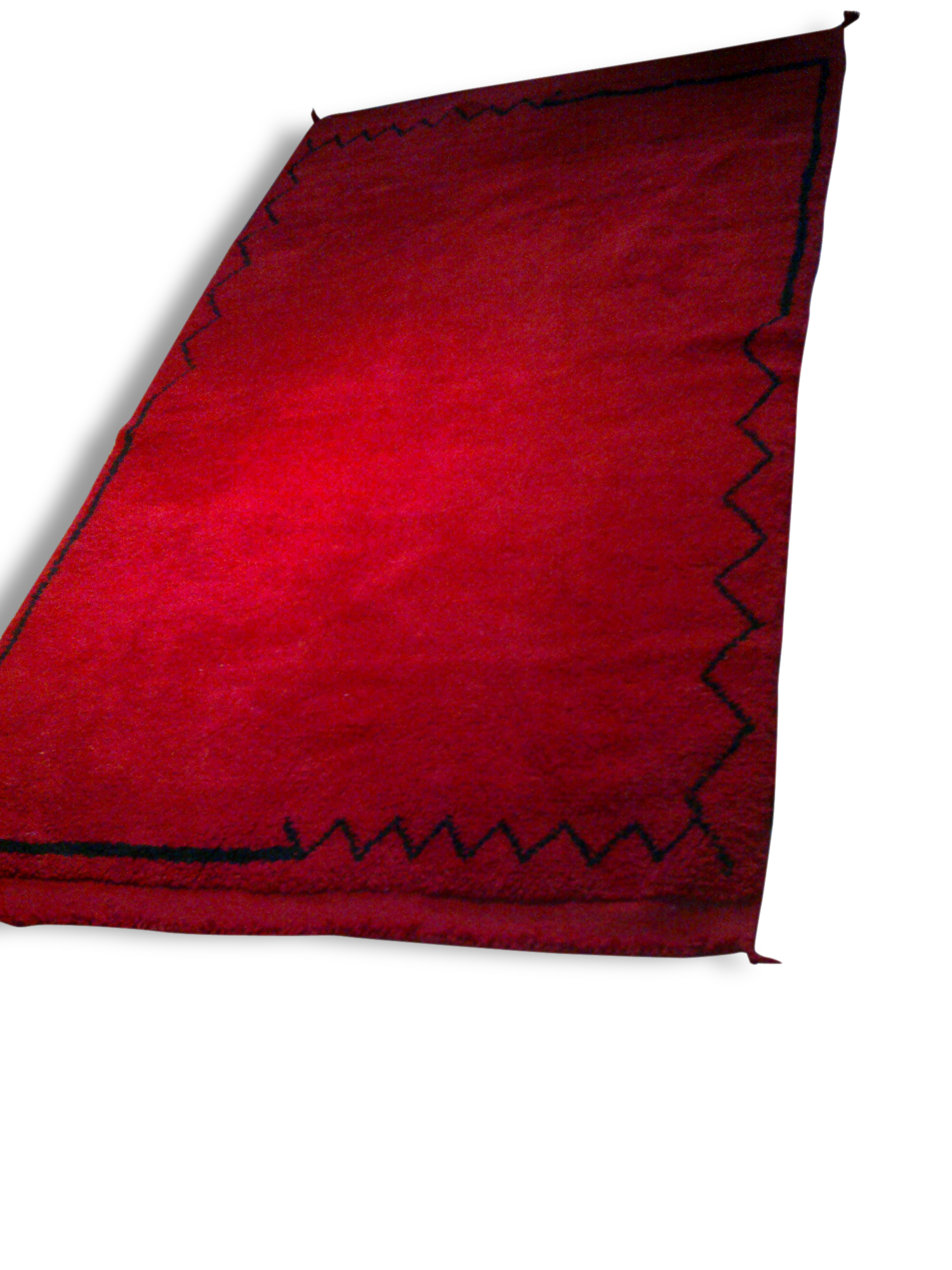 Tapis marocain rouge intensif, 250x140 | Selency