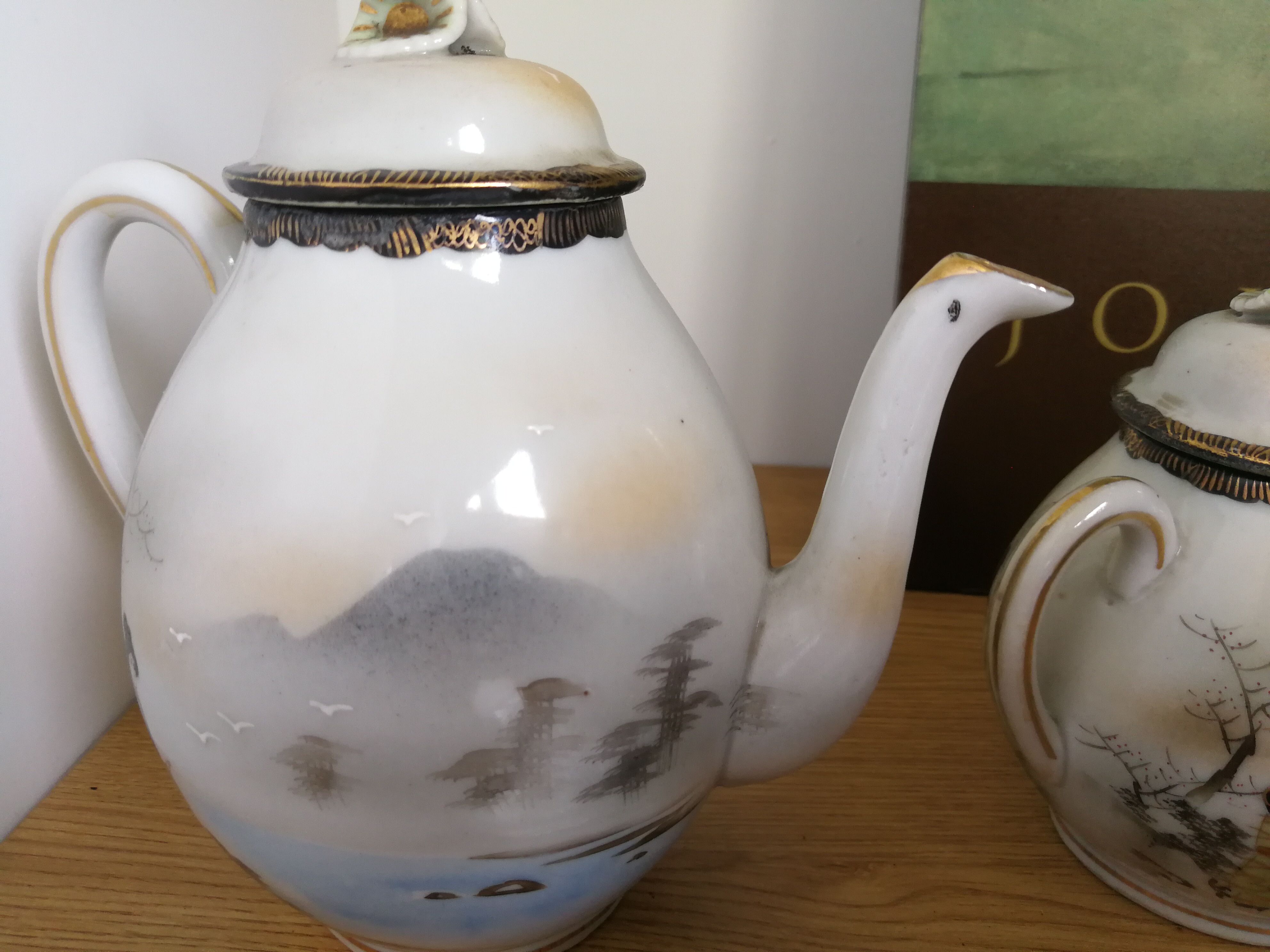 Japanese kutani tashiro eggshell porcelain tea set | Selency