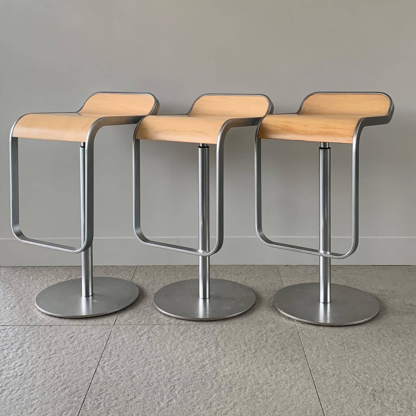 Set of 3 LEM bar stool by Shin & Tomoko Azumi for Lapalma | Selency
