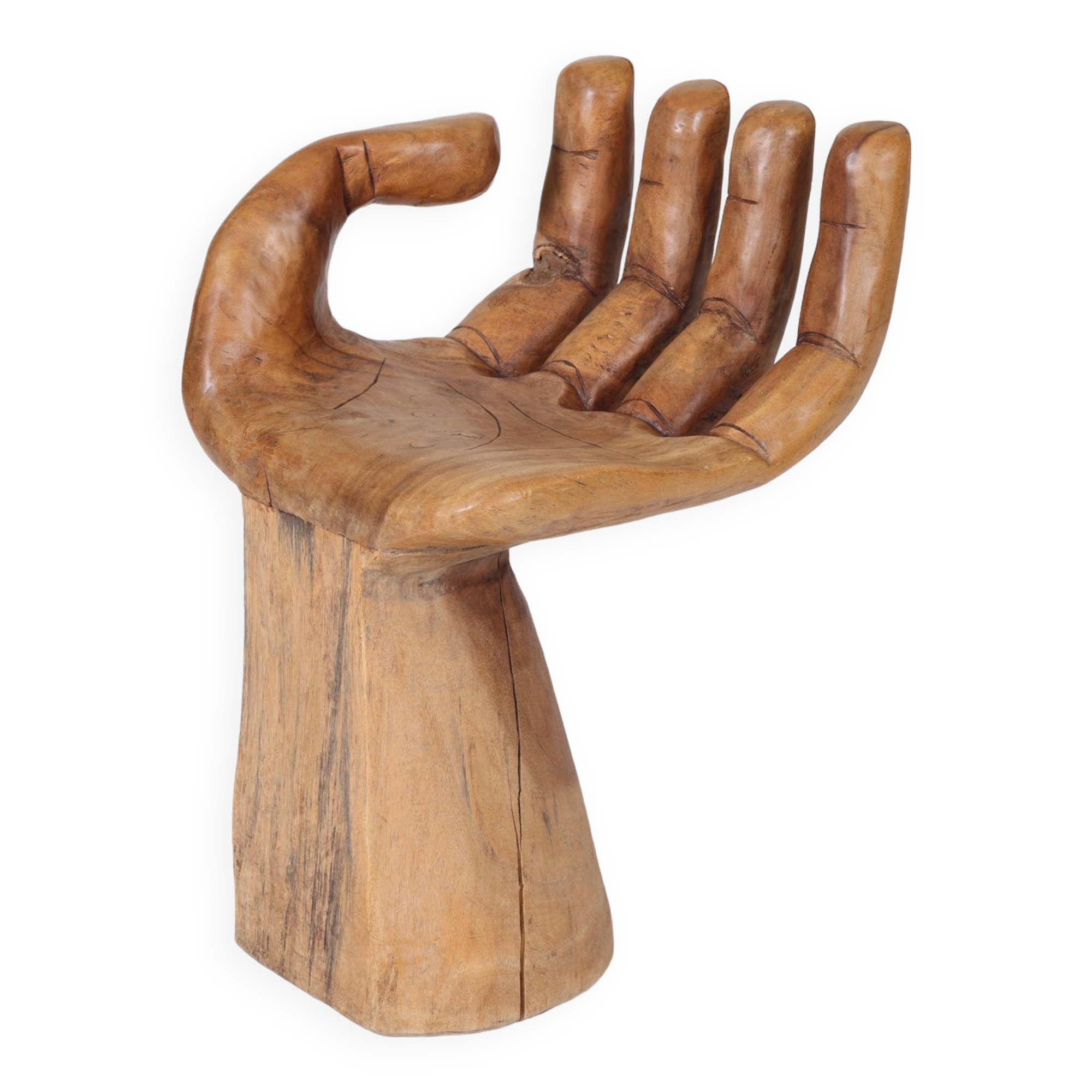 Chaise main en bois massif | Selency