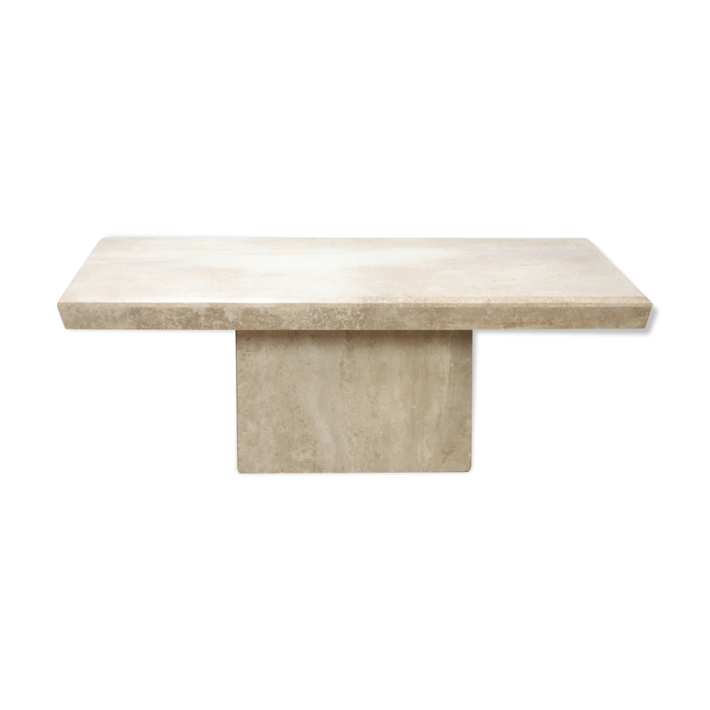 Table basse en pierre naturelle de travertin | Selency
