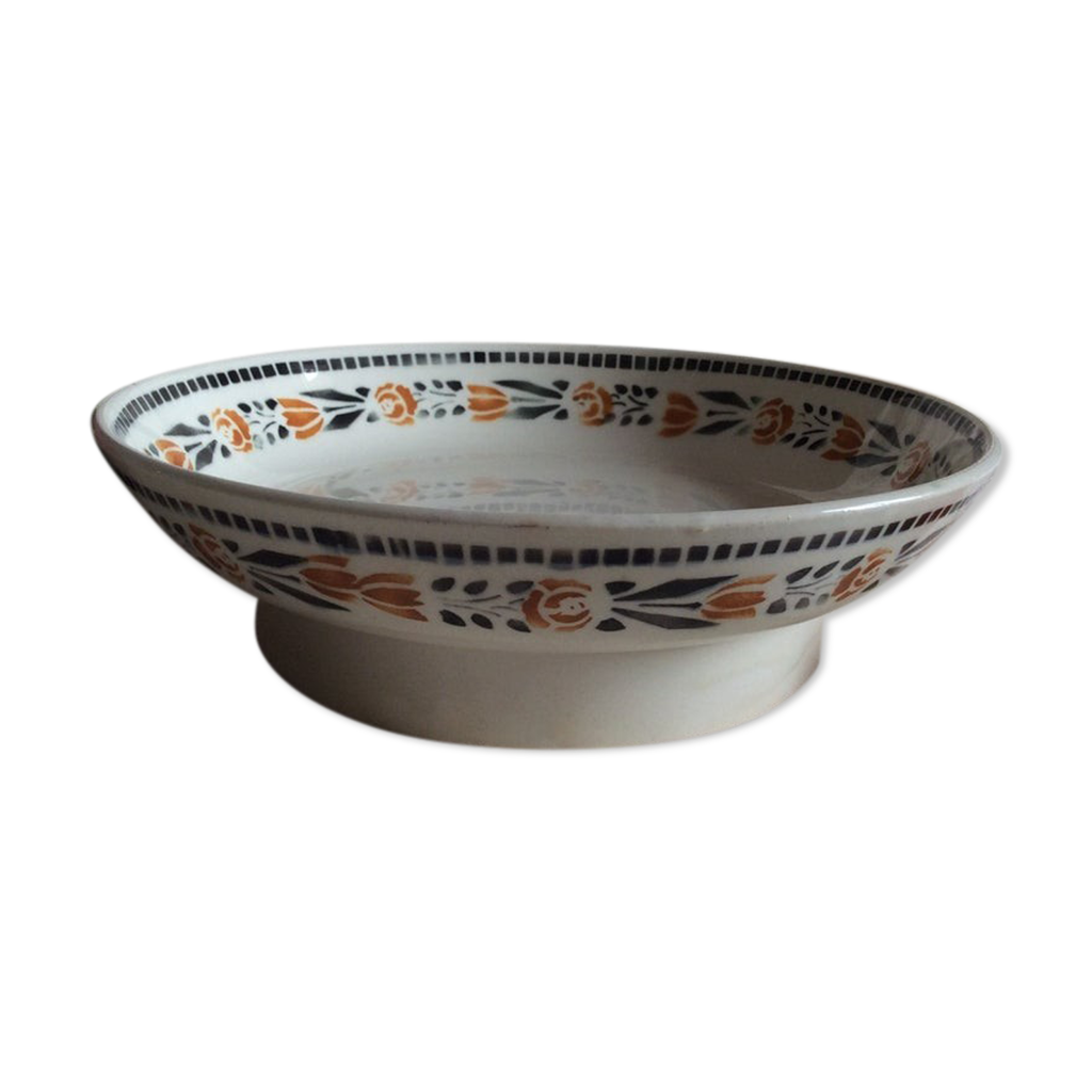 Plat rond sur piédouche dit compotier/ Badonviller / Modèle Denise ...