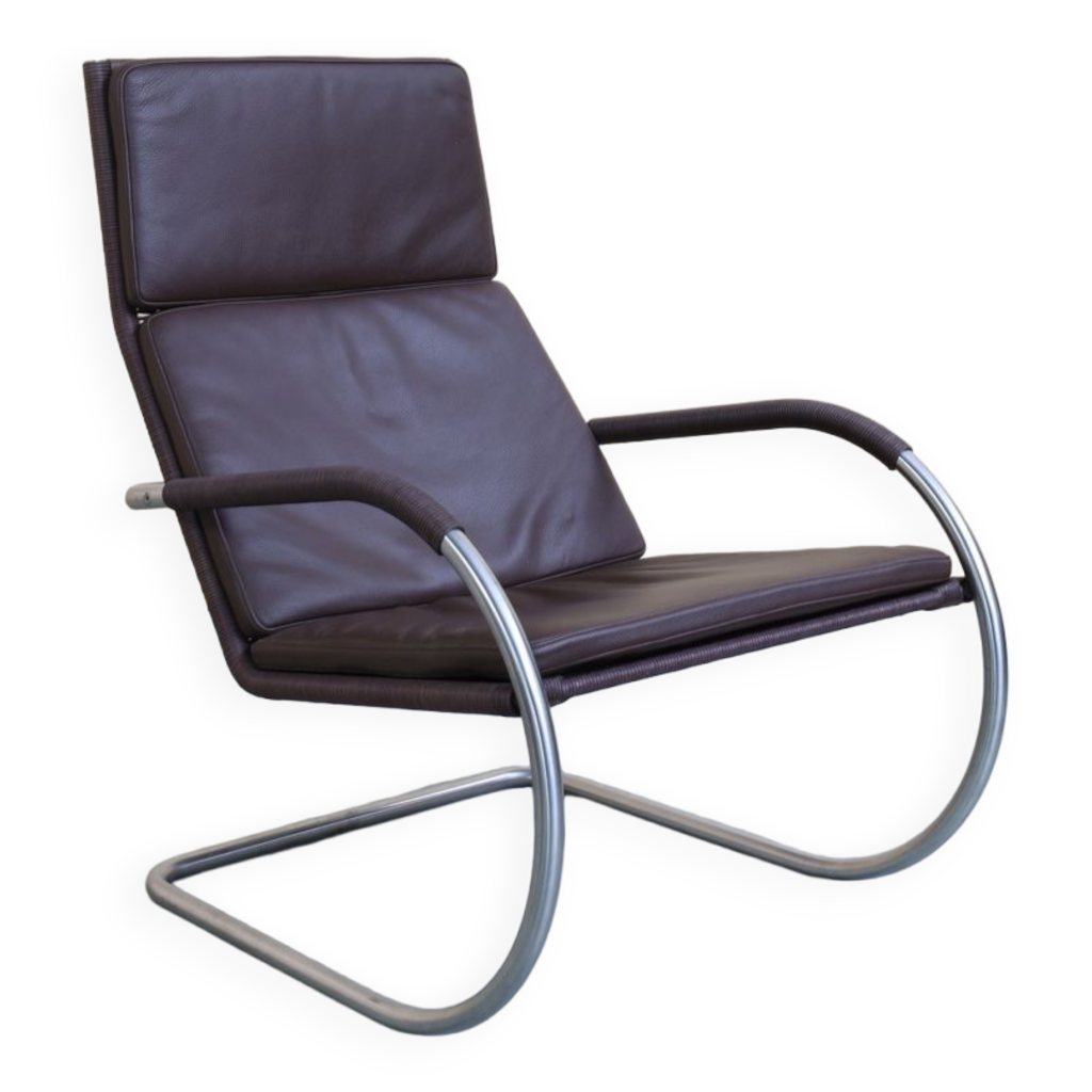 D35 Lounge Chair in Leather by Anton Lorenz for Tecta 2010s Selency