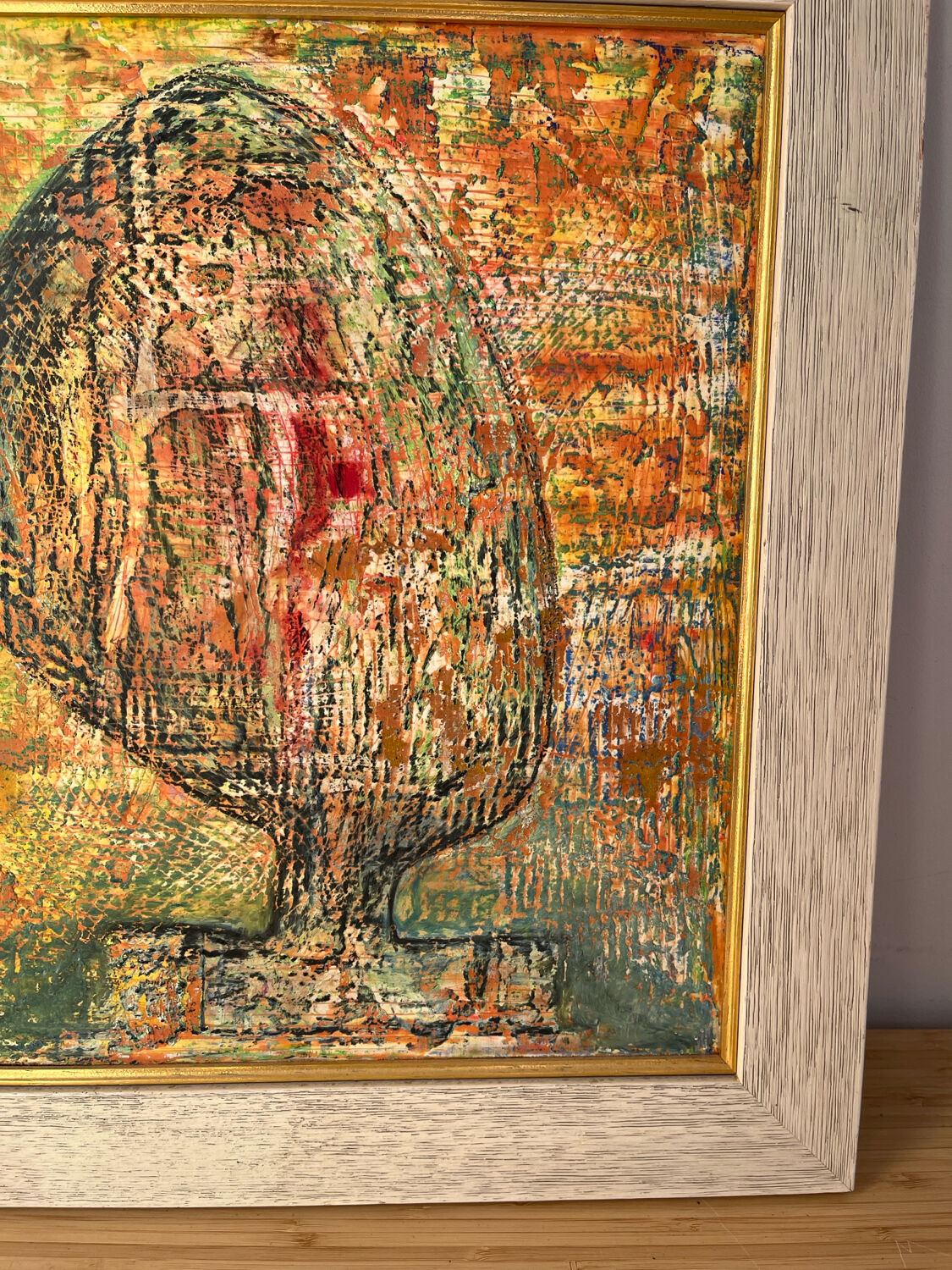 L’arbre, technique mixte, signé Sandra Malheiros 2002 | Selency