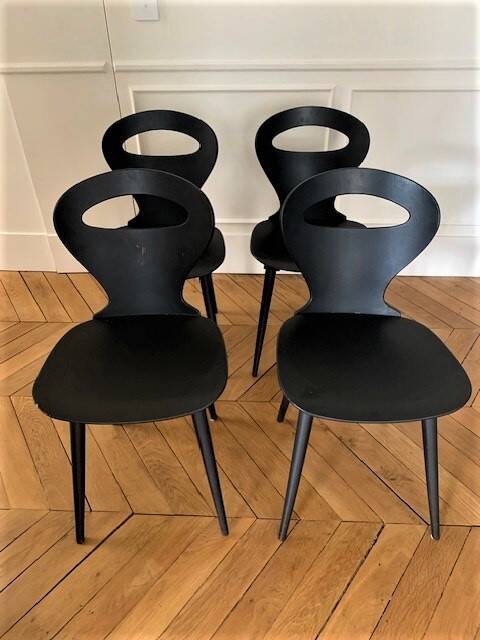 4 chaises iconiques de marque baumann modèle fourmi | Selency