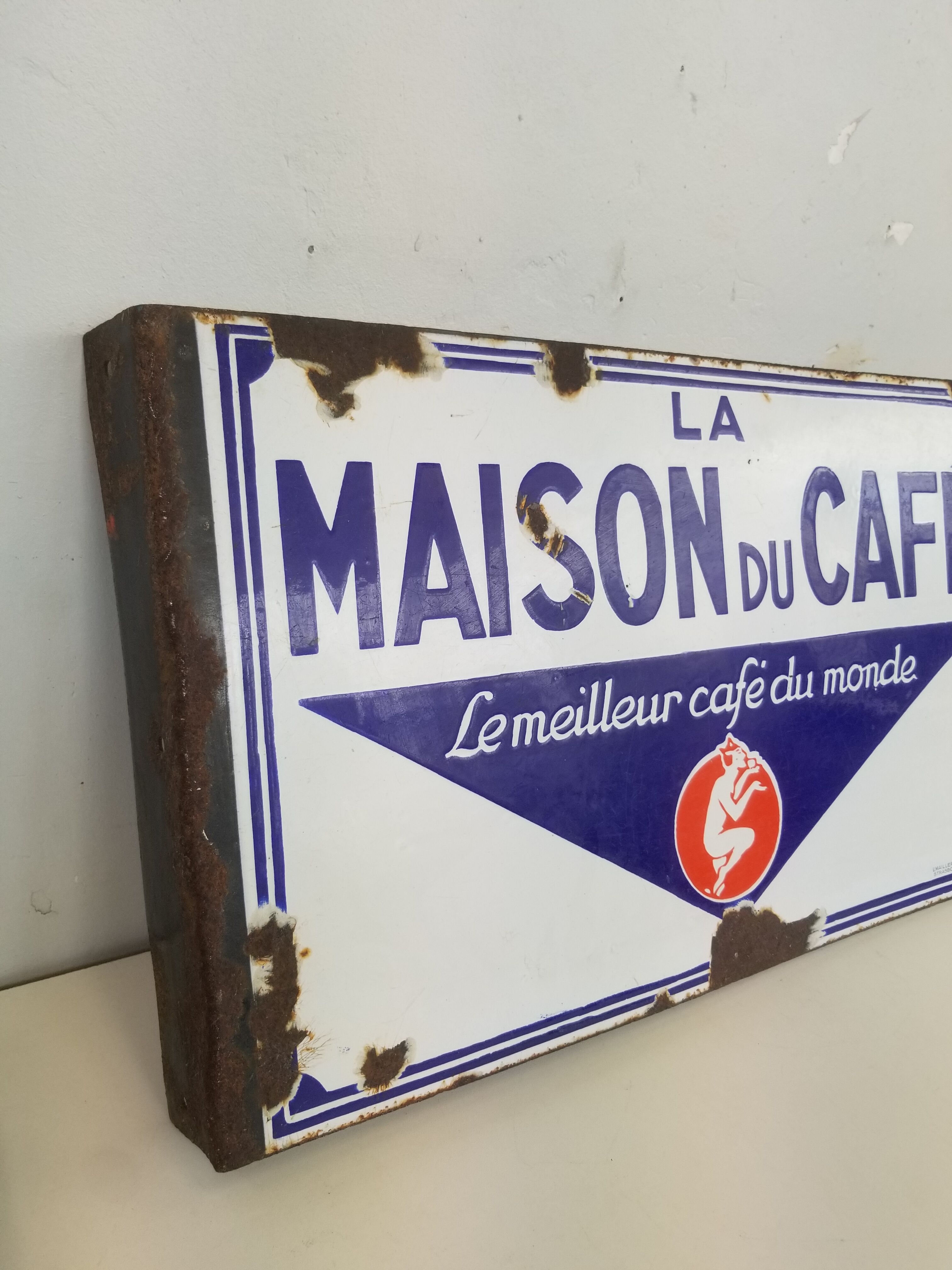 Plaque émaillée maison du café | Selency