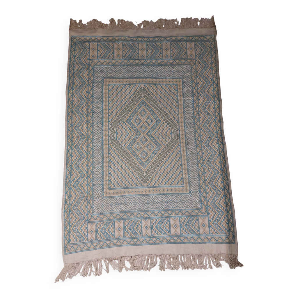 Tapis Berbère Tunisien - Tapis Margoum - En laine tissé main - 210x160 ...