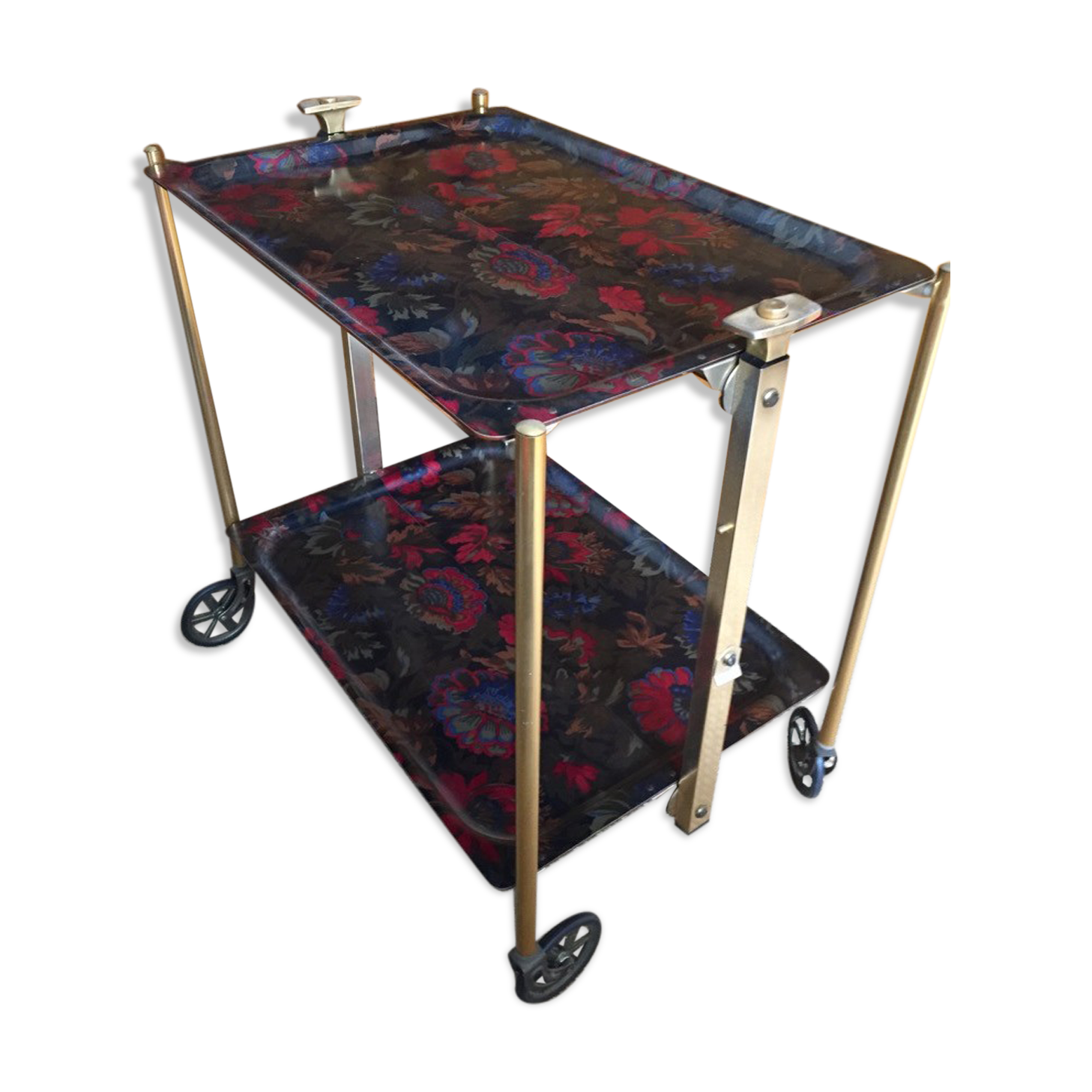Table roulante pliante Textable années 60 | Selency