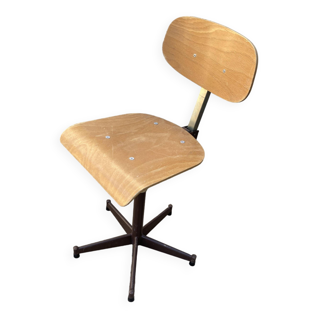 Chaise D haute architecte industrielle pivotante hauteur de l’assise et ...