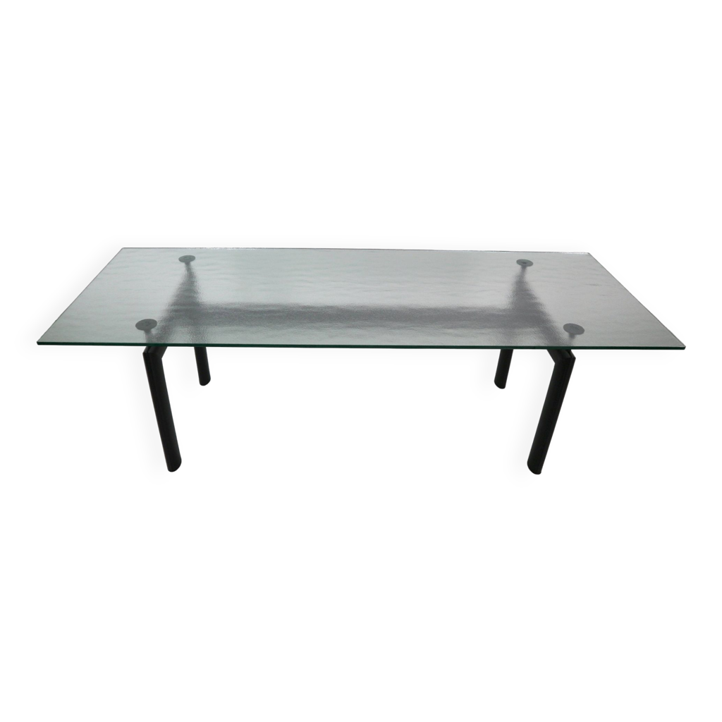 Table à manger en verre Le Corbusier 'LC6' pour Cassina, 1970 Italie ...